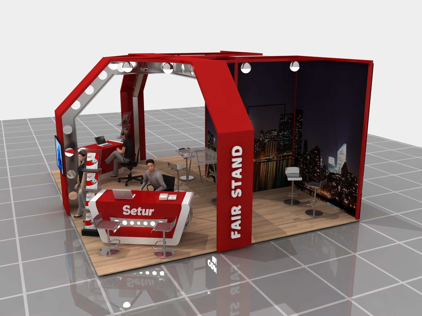 Modern Fair Stand 3D Model - TurboSquid 1532578