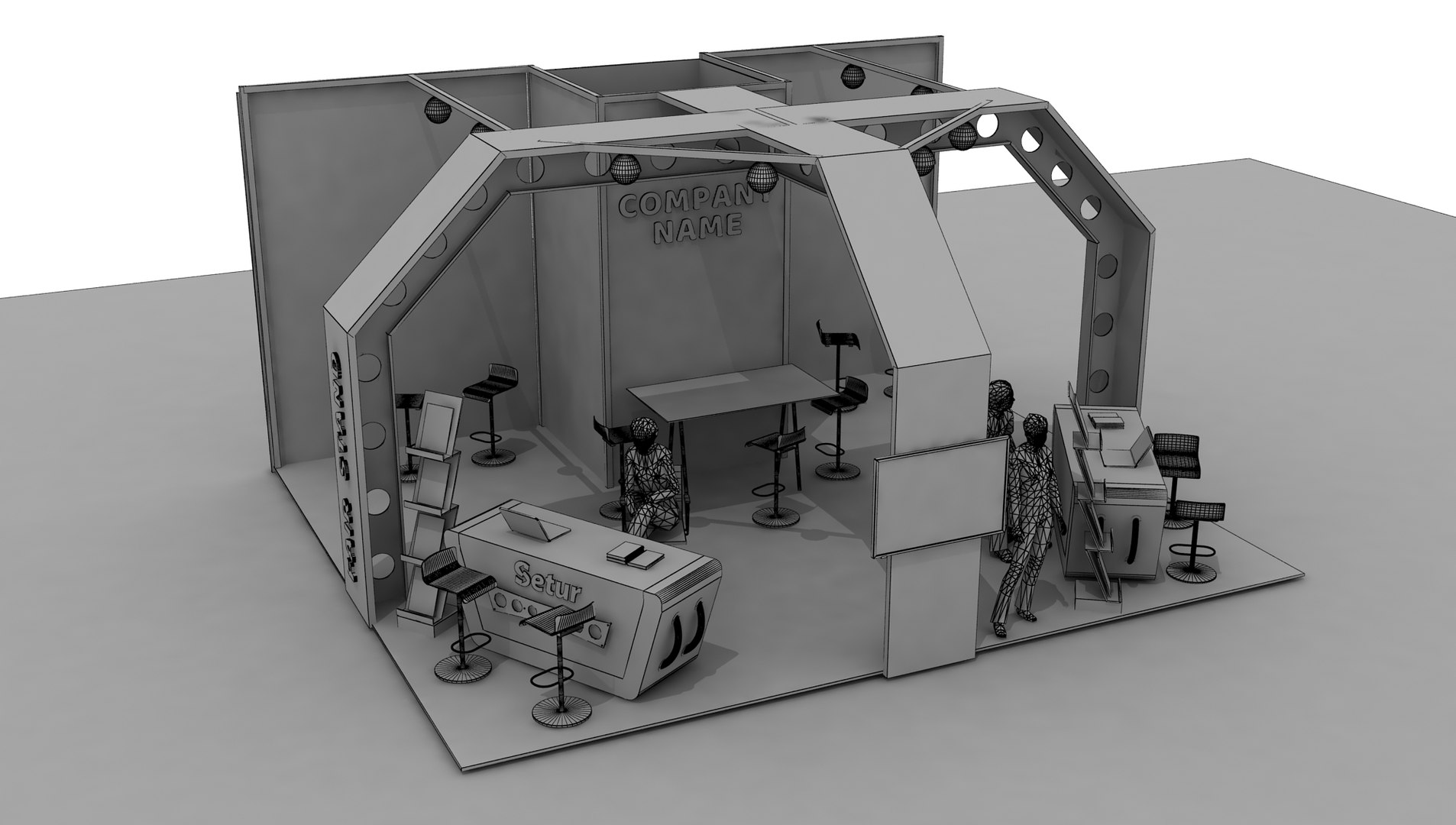 Modern Fair Stand 3D Model - TurboSquid 1532578