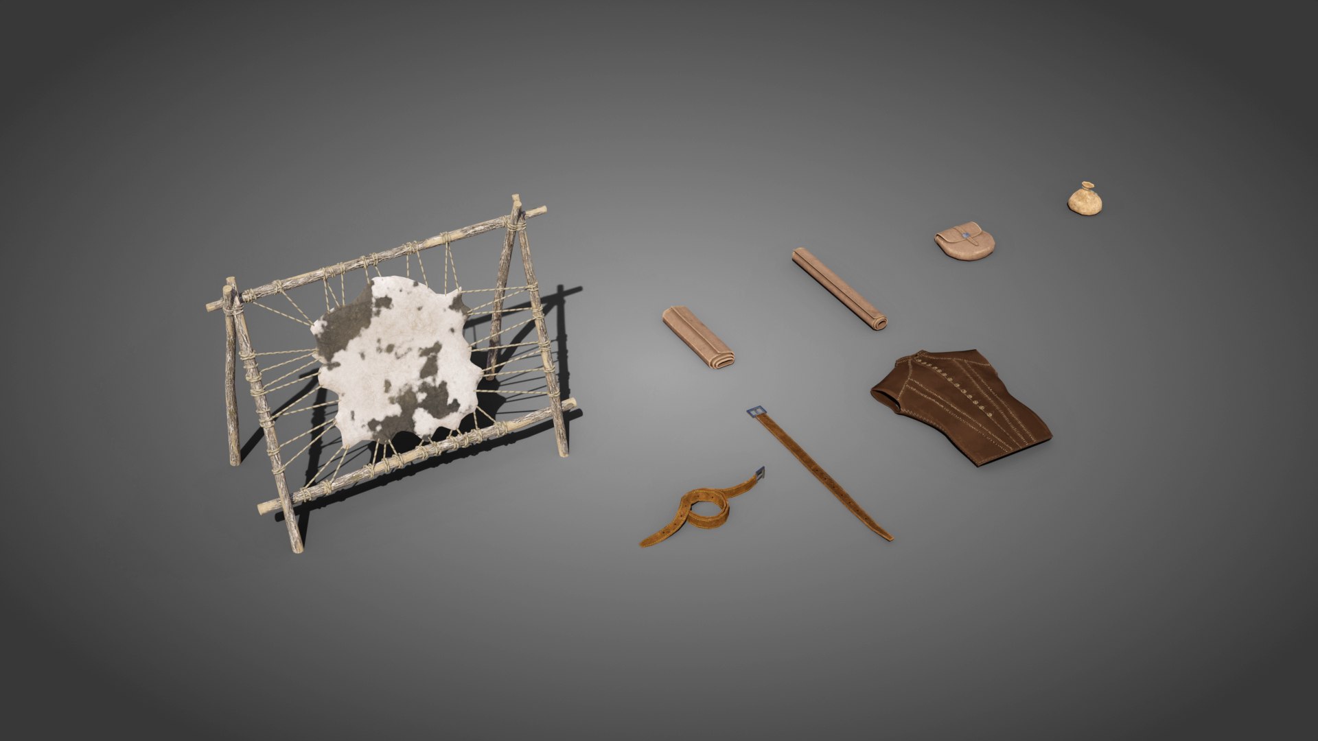 Medieval Leatherworker Props 3D - TurboSquid 2163713