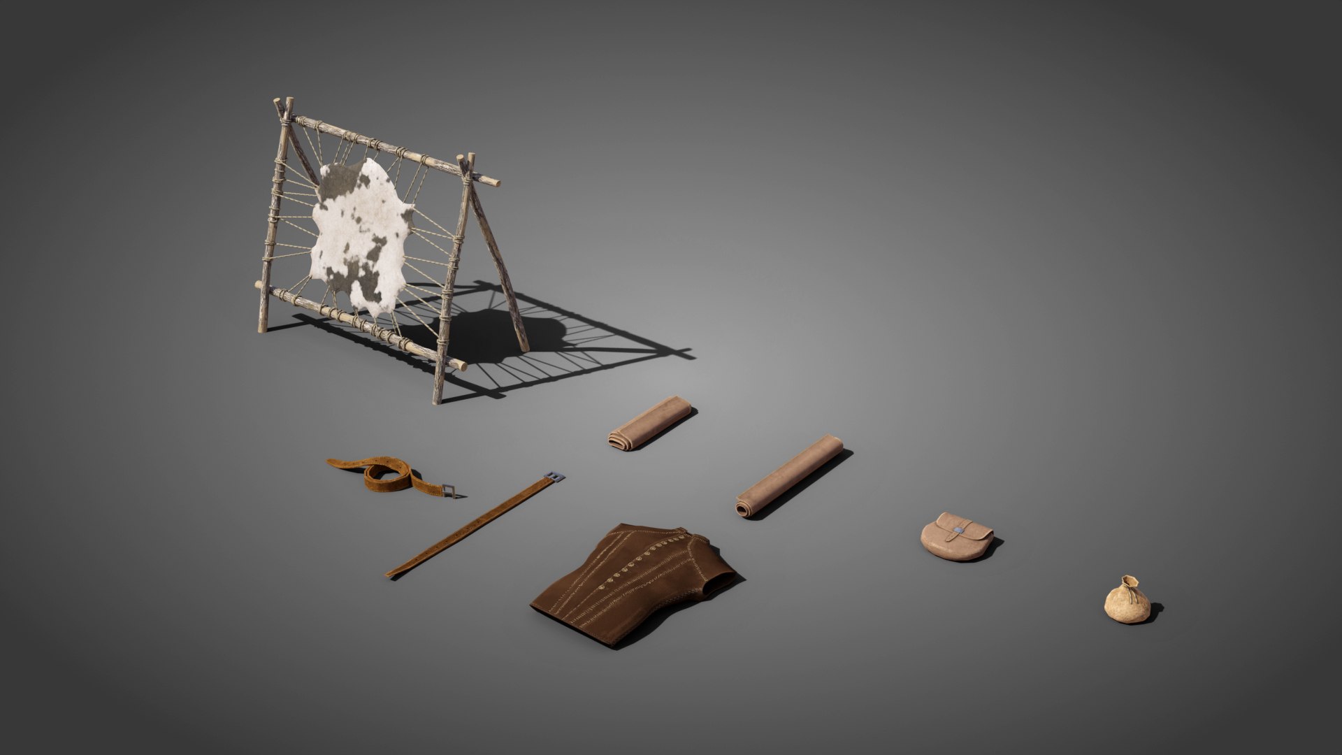 Medieval Leatherworker Props 3D - TurboSquid 2163713