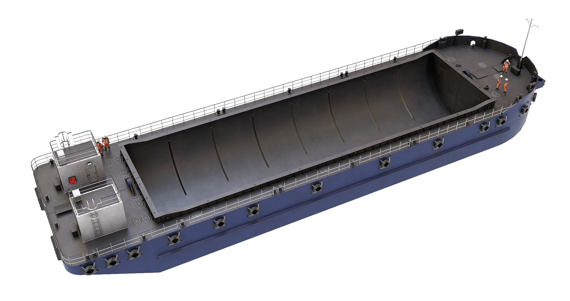 3D Split Hopper Barge Model - TurboSquid 2290402