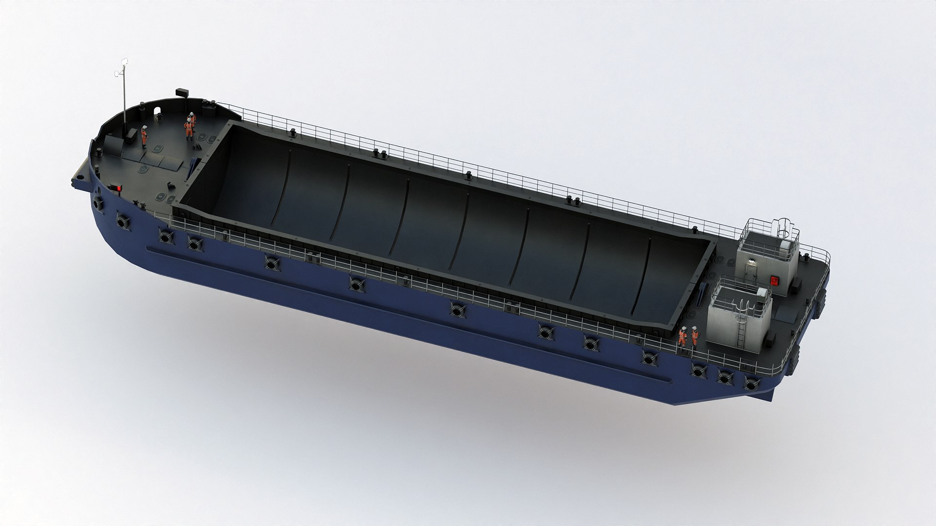 3D Split Hopper Barge Model - TurboSquid 2290402