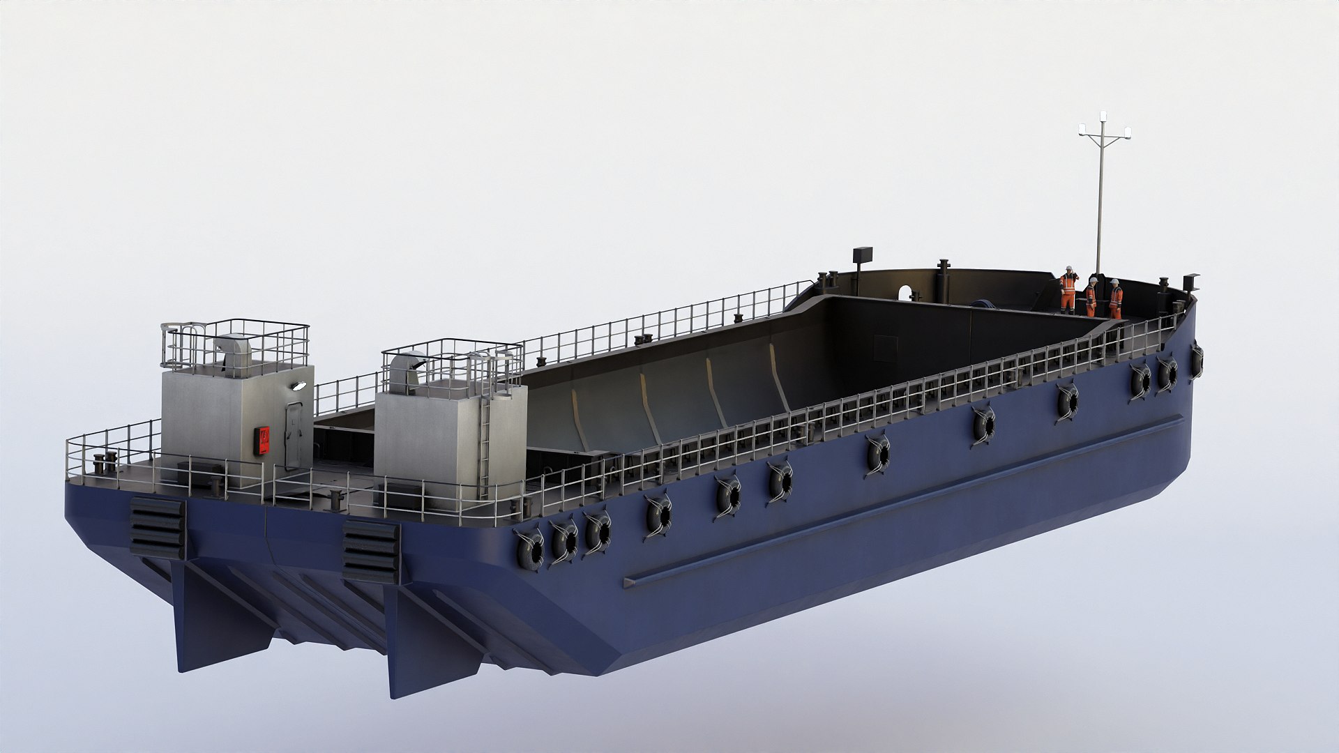 3D Split Hopper Barge Model - TurboSquid 2290402