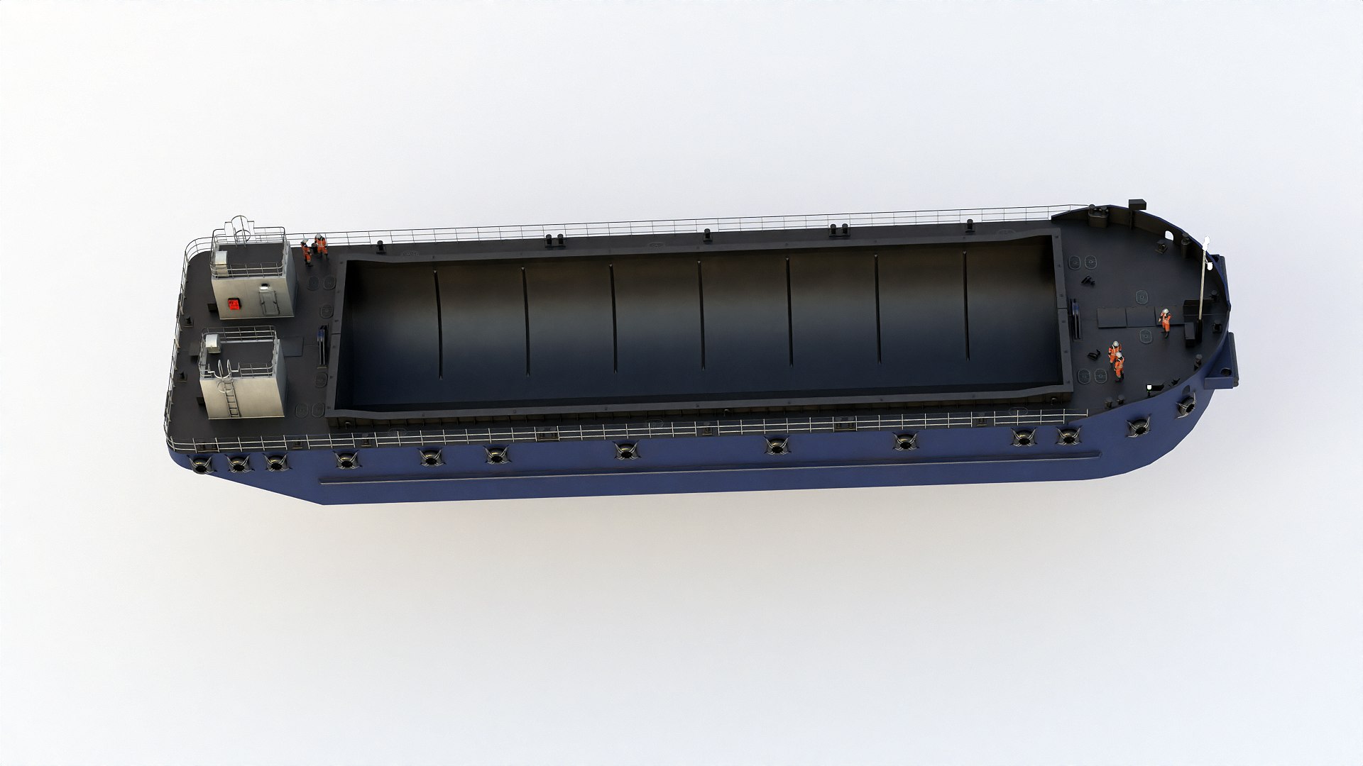 3D Split Hopper Barge Model - TurboSquid 2290402