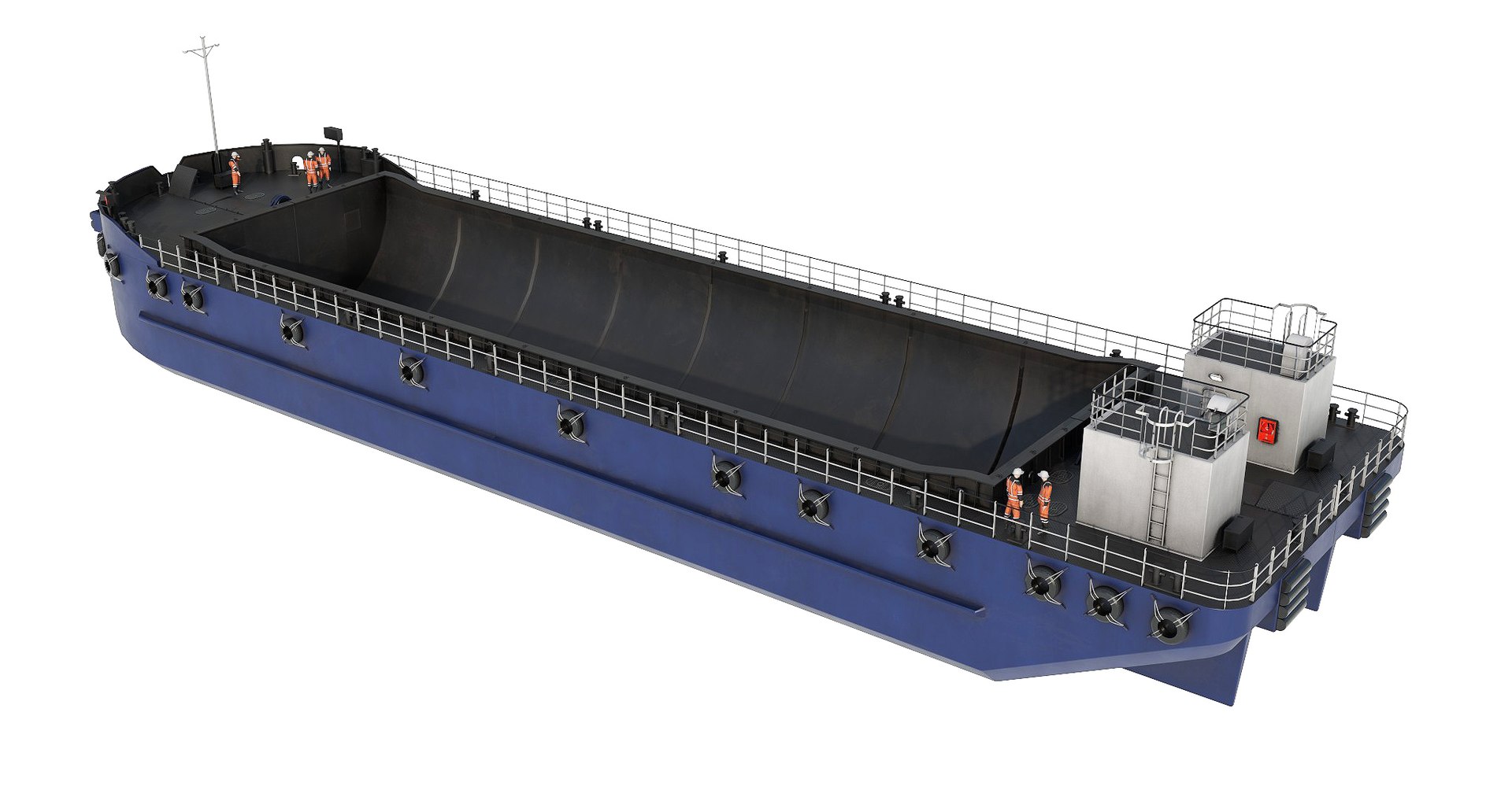 3D Split Hopper Barge Model - TurboSquid 2290402