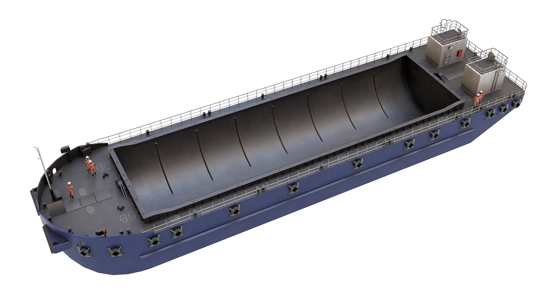 3D Split Hopper Barge Model - TurboSquid 2290402