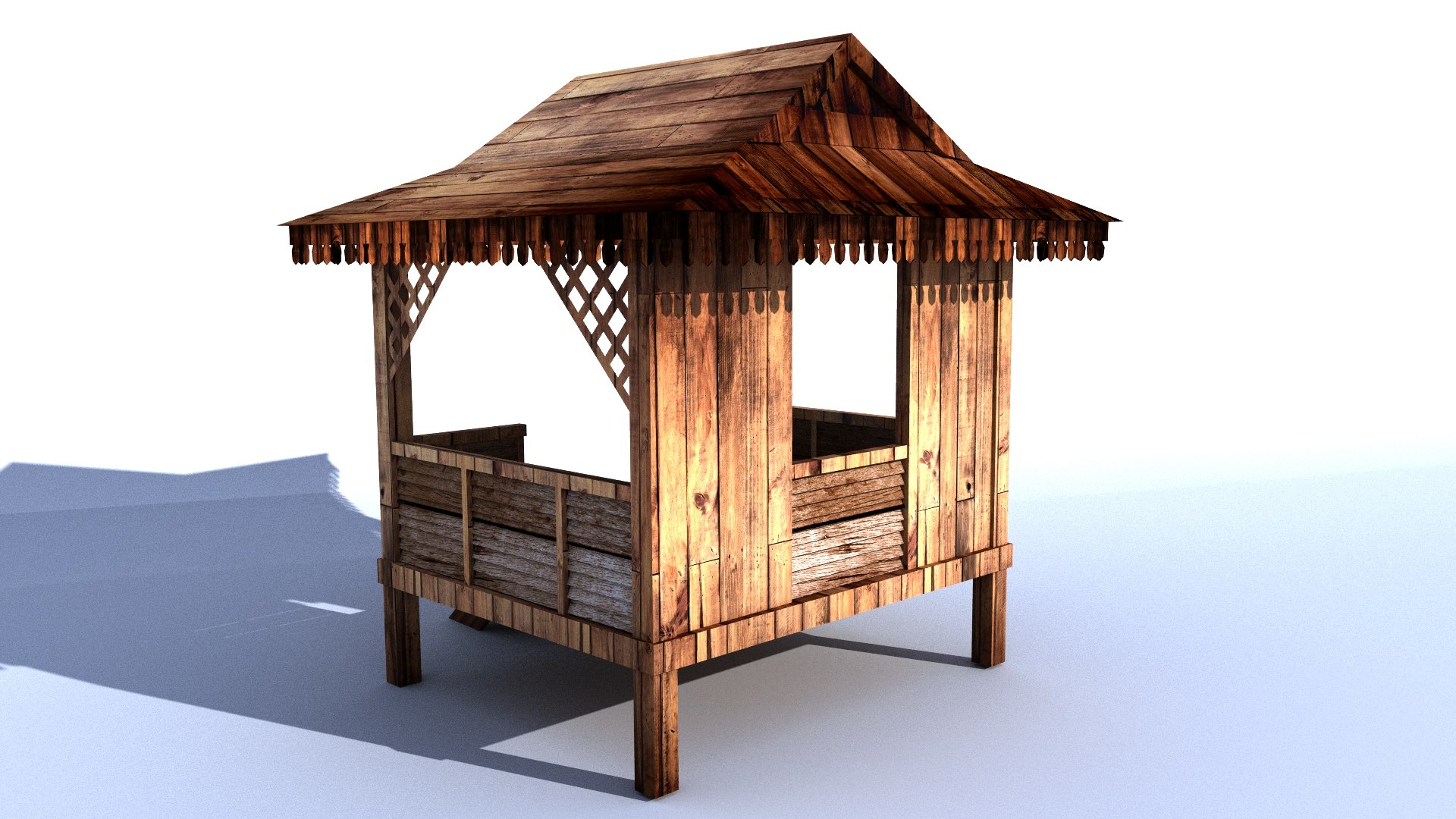 3D Traditional Malay Gazebo - TurboSquid 2174310