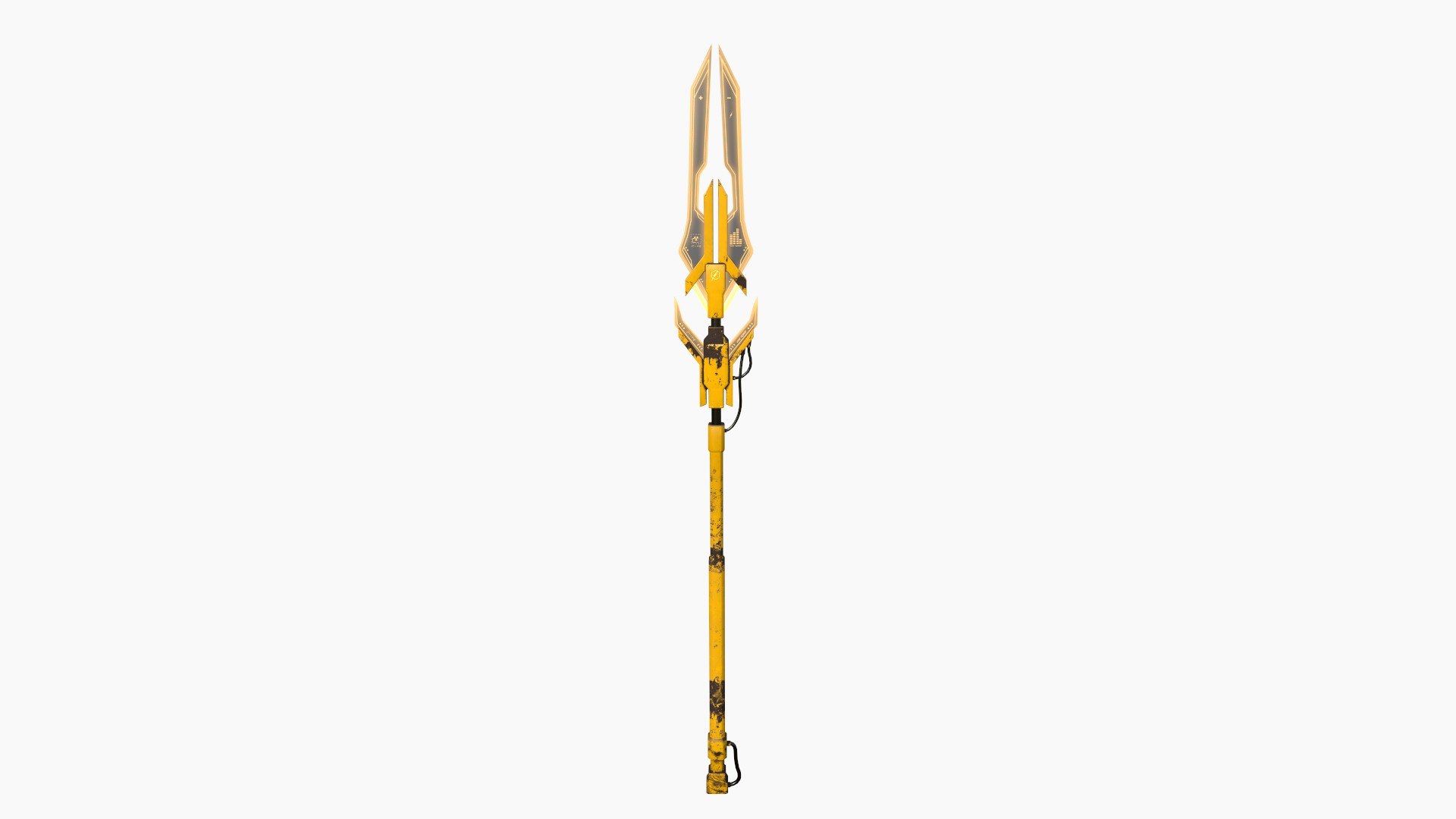 3D SciFi War Spear A08 Yellow - Sci Fi Weapon Design - TurboSquid 1972894