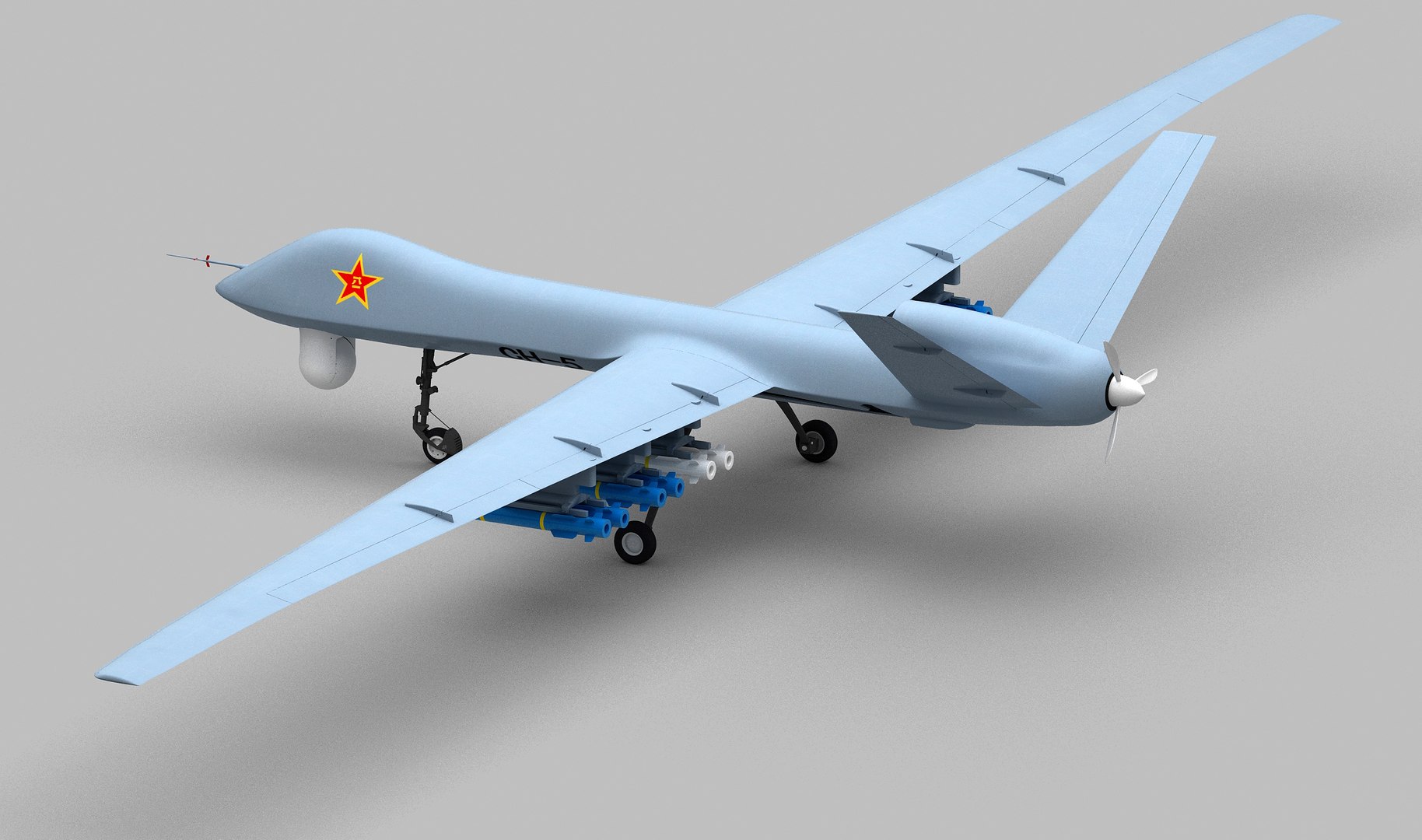3D CH-5 UAV - TurboSquid 2234681