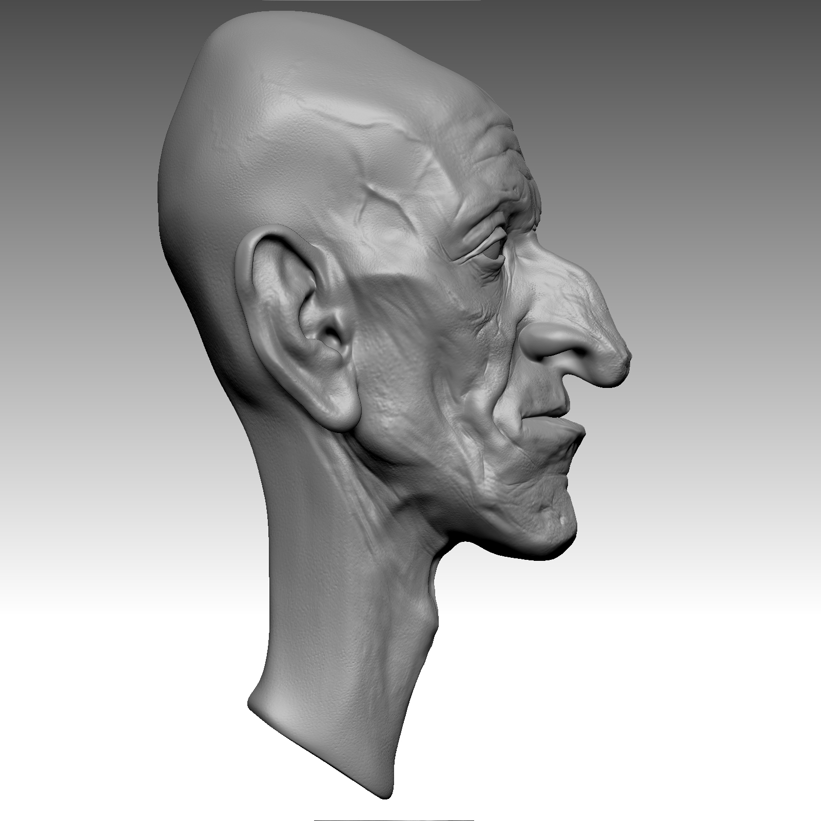 cartoon old man 3d model
