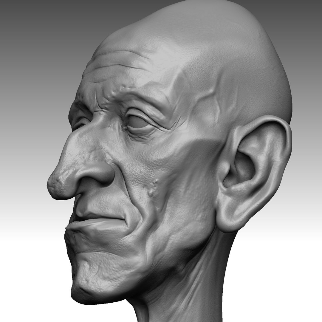 Cartoon Old Man 3d Model