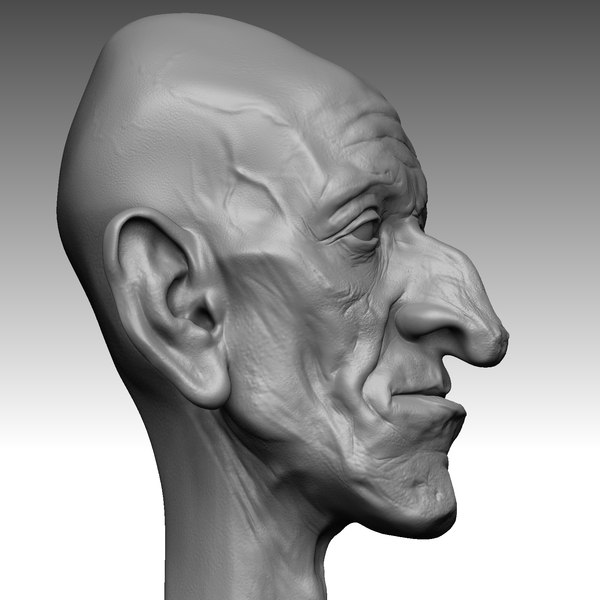 cartoon old man 3d model