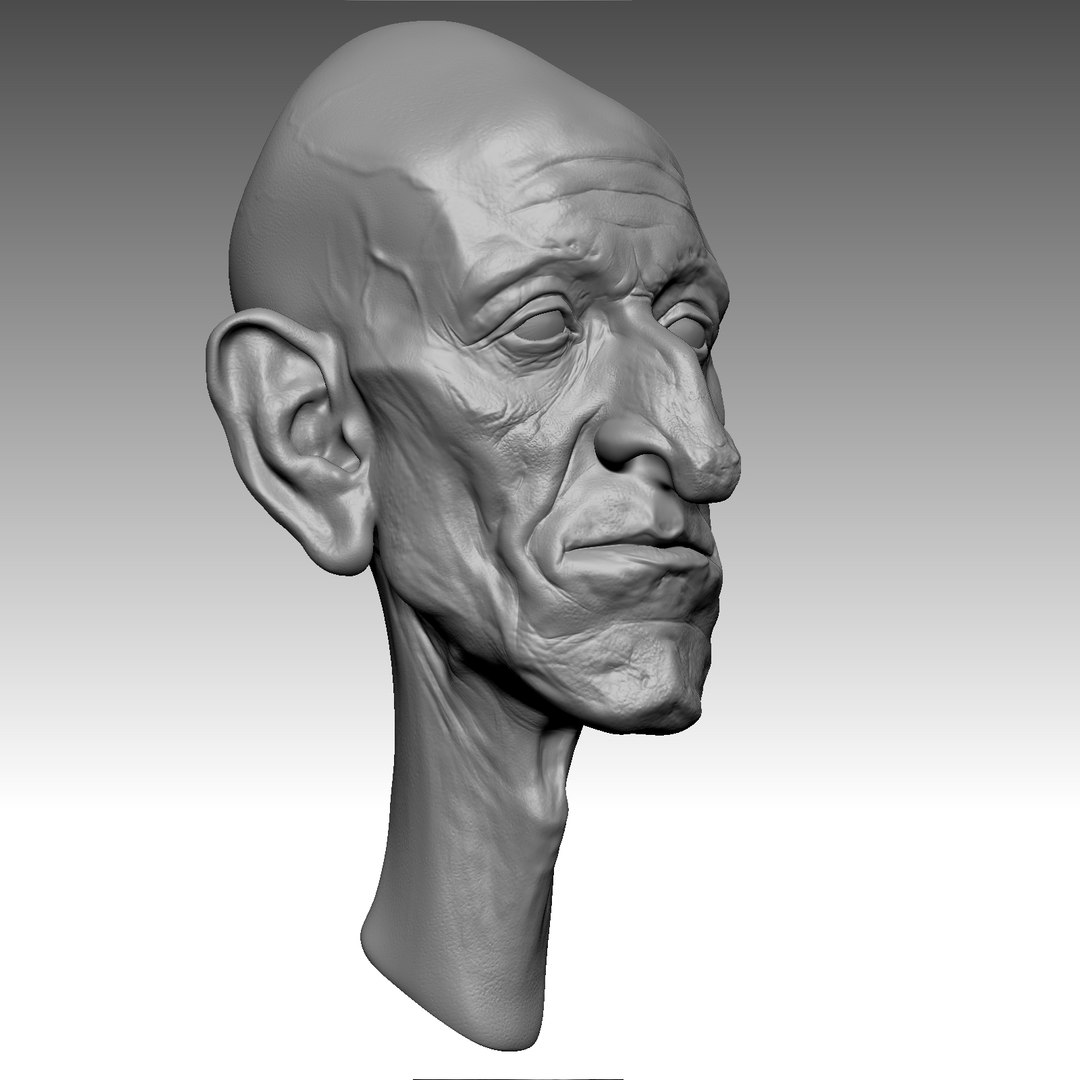 Cartoon Old Man 3d Model