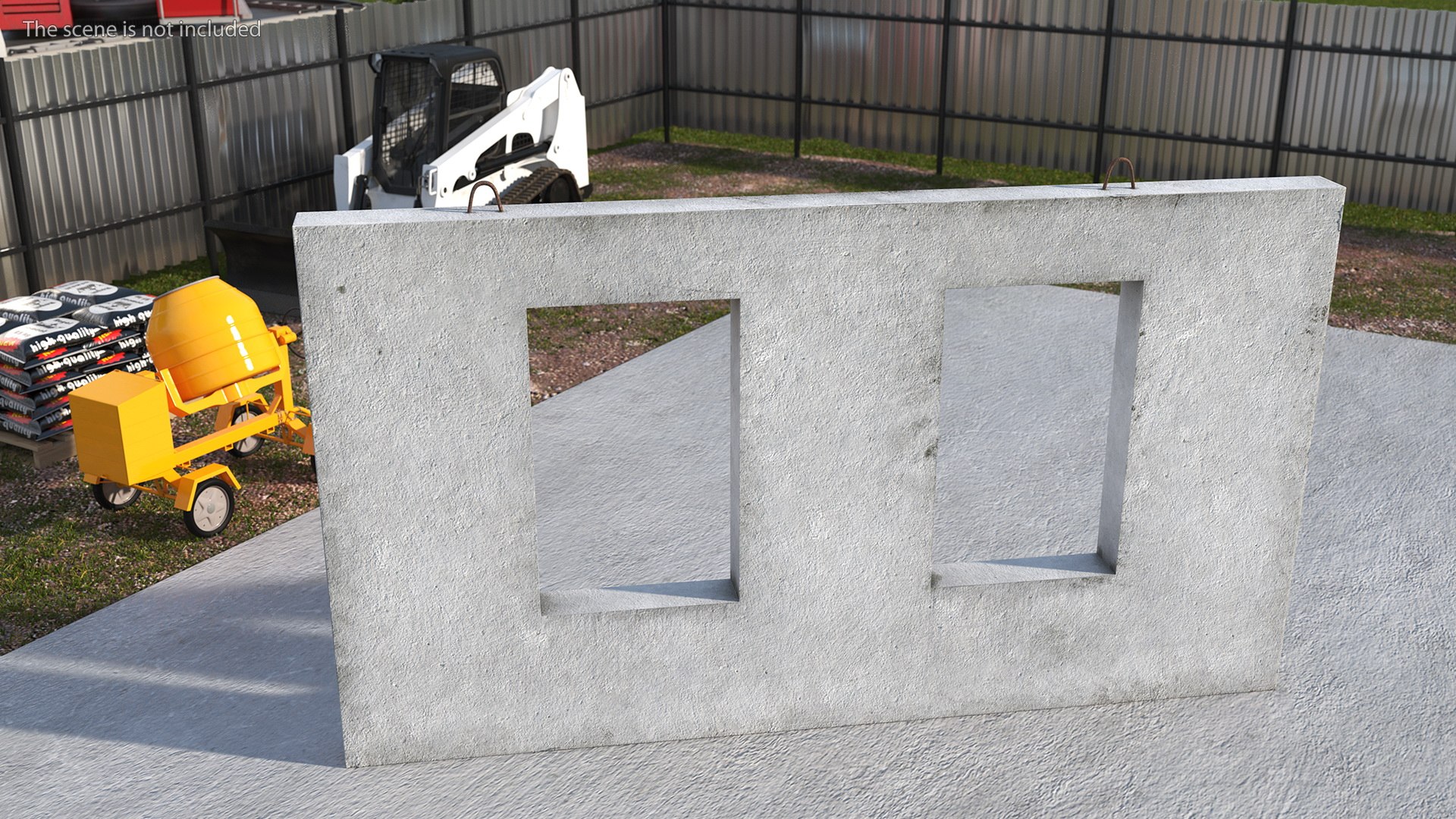 3D Concrete Wall Windows - TurboSquid 1685265