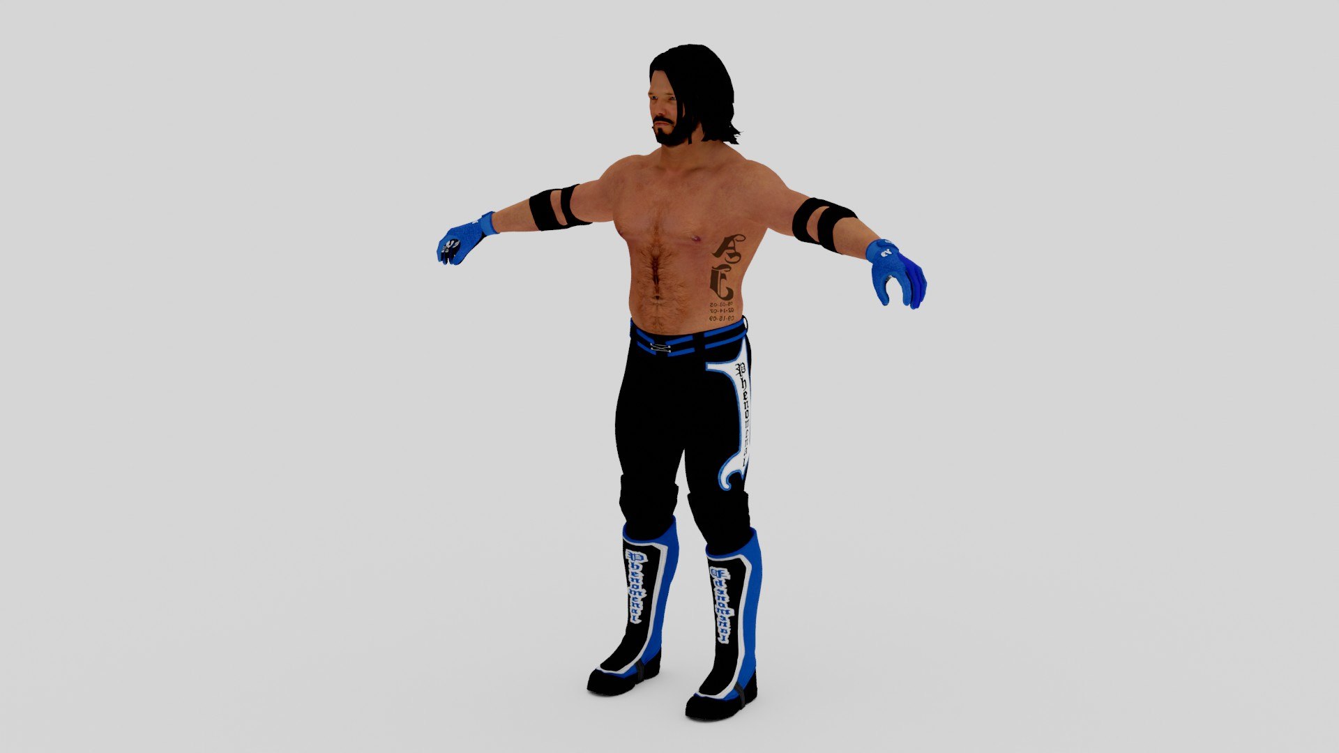 3D Aj Styles WWE Champion Model - TurboSquid 2115616