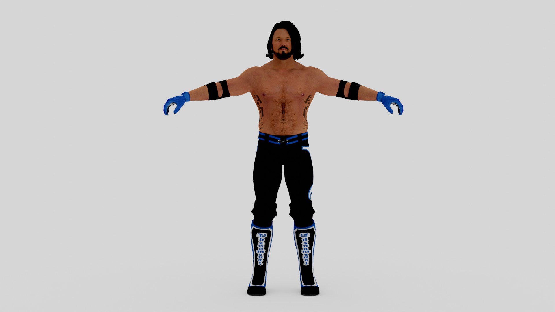 3D Aj Styles WWE Champion Model - TurboSquid 2115616