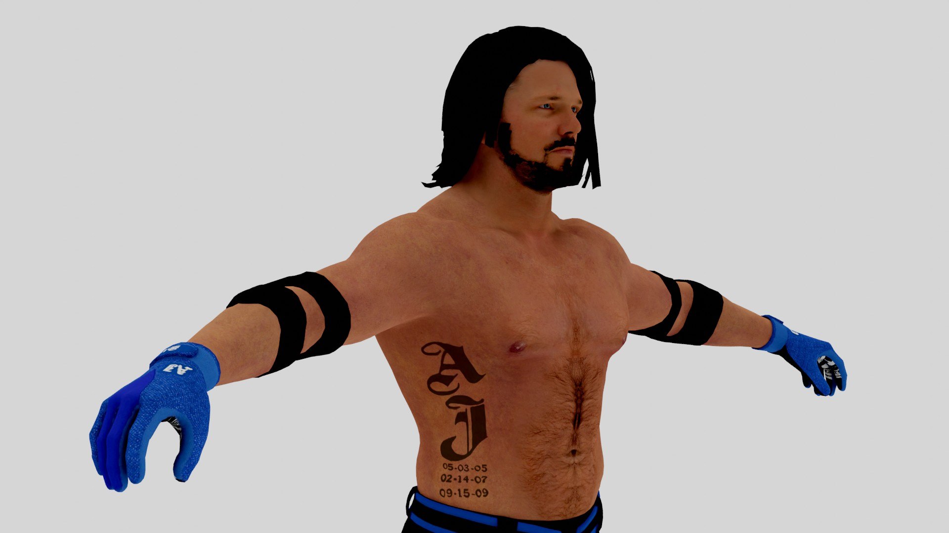 3D Aj Styles WWE Champion Model - TurboSquid 2115616