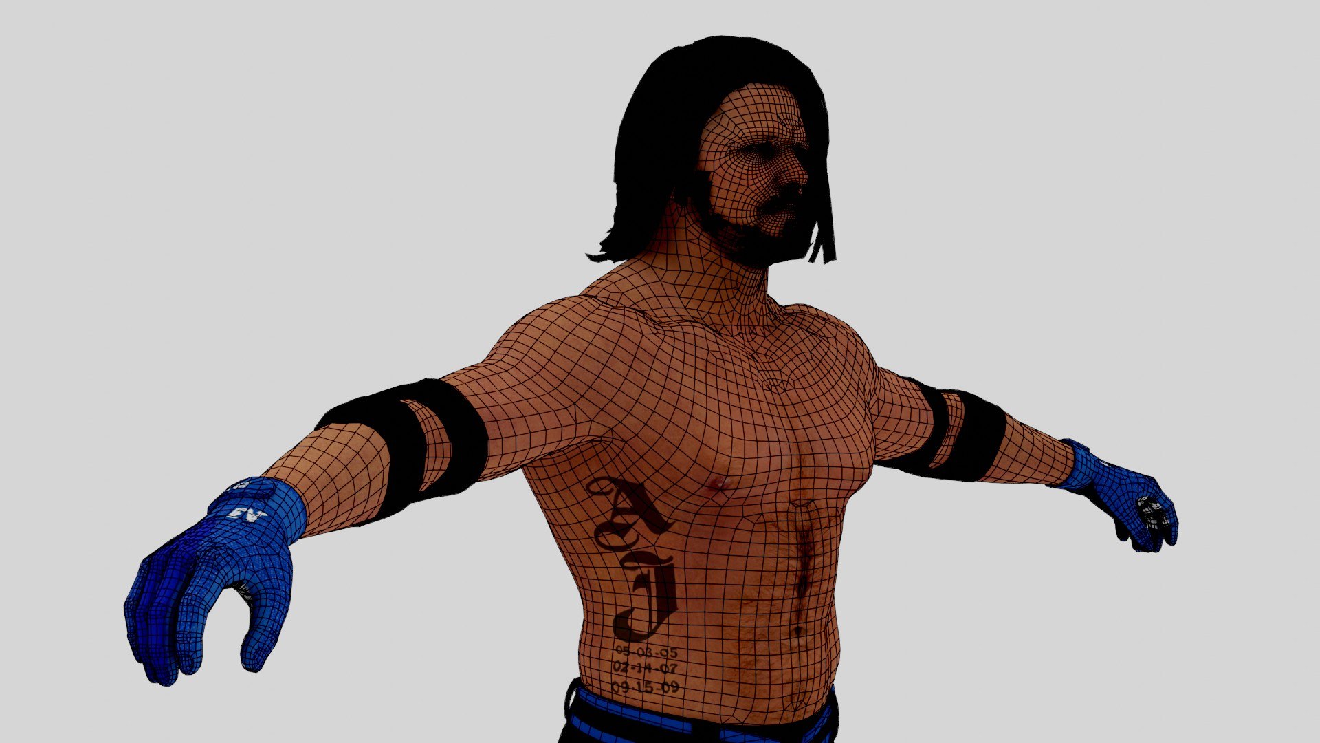 3D Aj Styles WWE Champion Model - TurboSquid 2115616