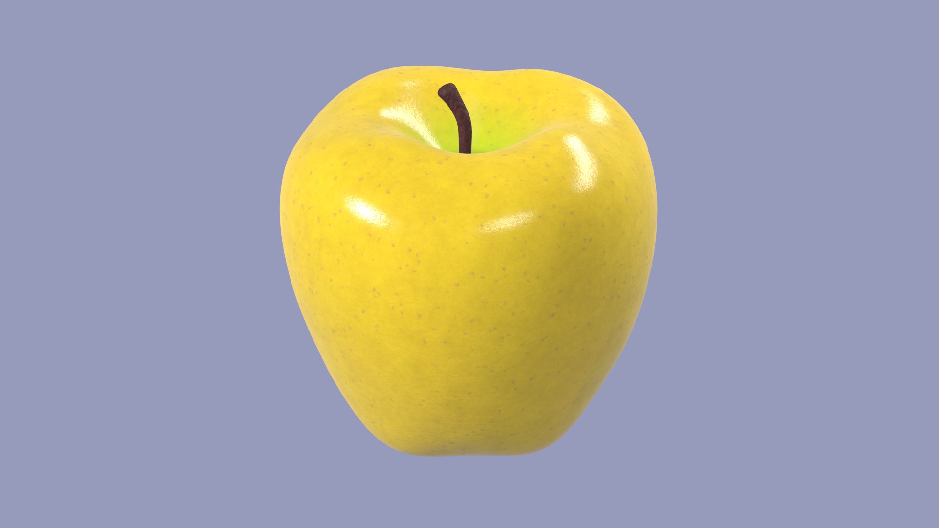 3D Realistic Yellow Apple Model - TurboSquid 2073541