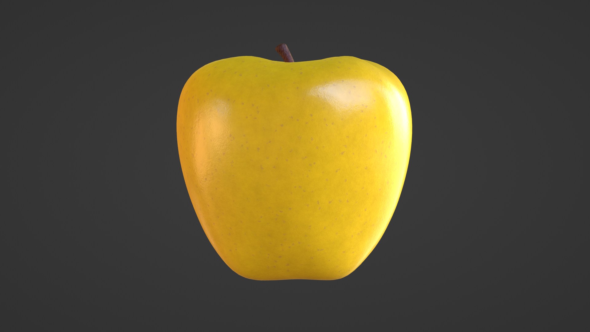 3D Realistic Yellow Apple Model - TurboSquid 2073541