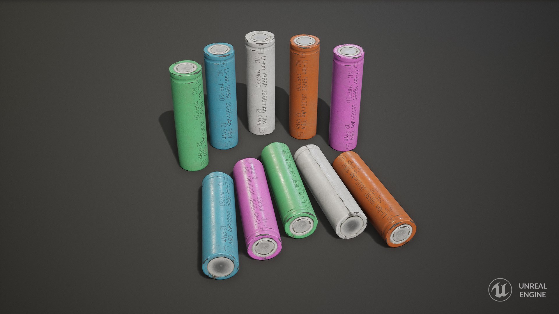 Battery 18650 - PBR Game Ready Low-poly 3D Model - TurboSquid 2045150