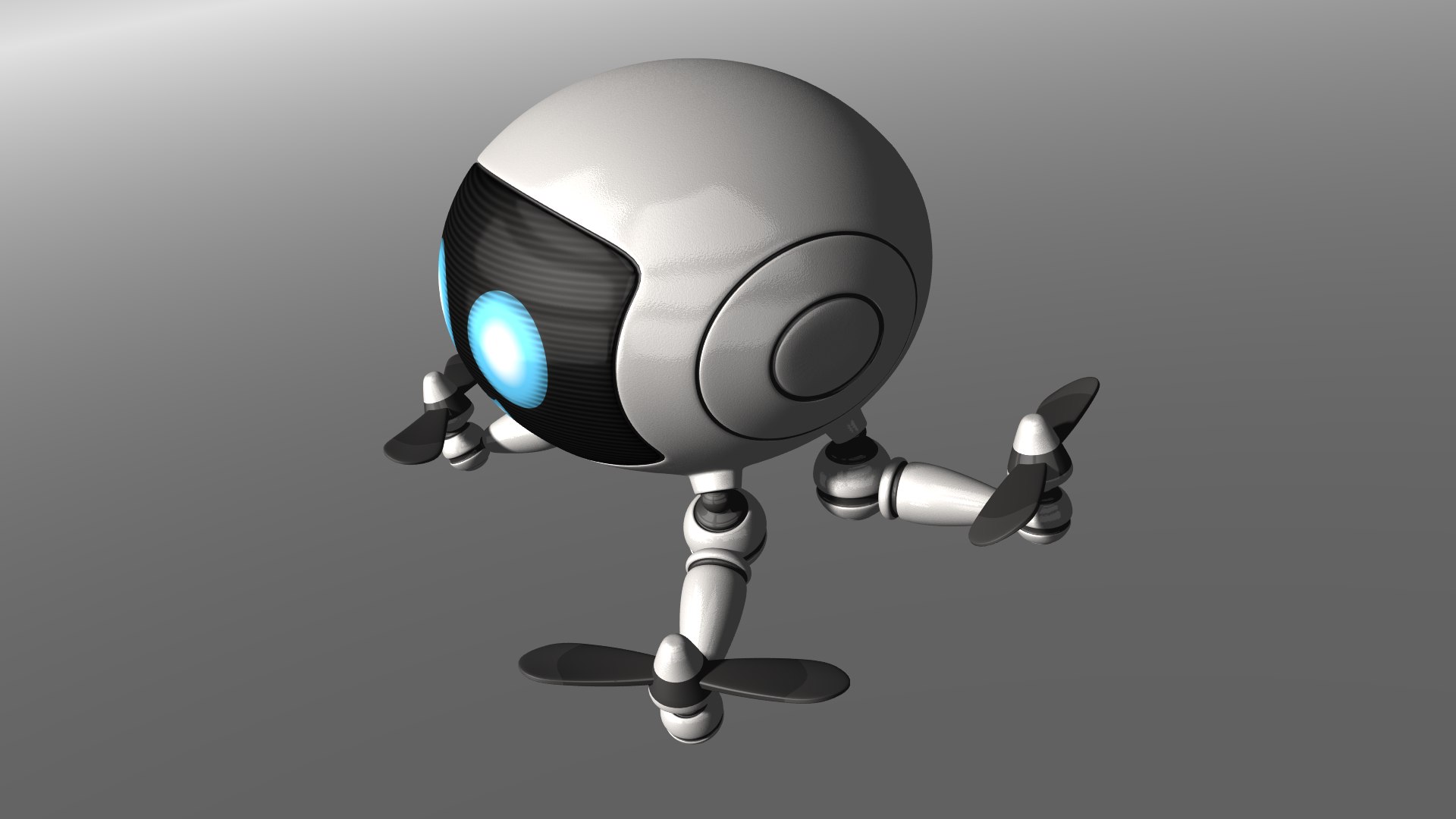 3D Cute Drone Model - TurboSquid 2201591