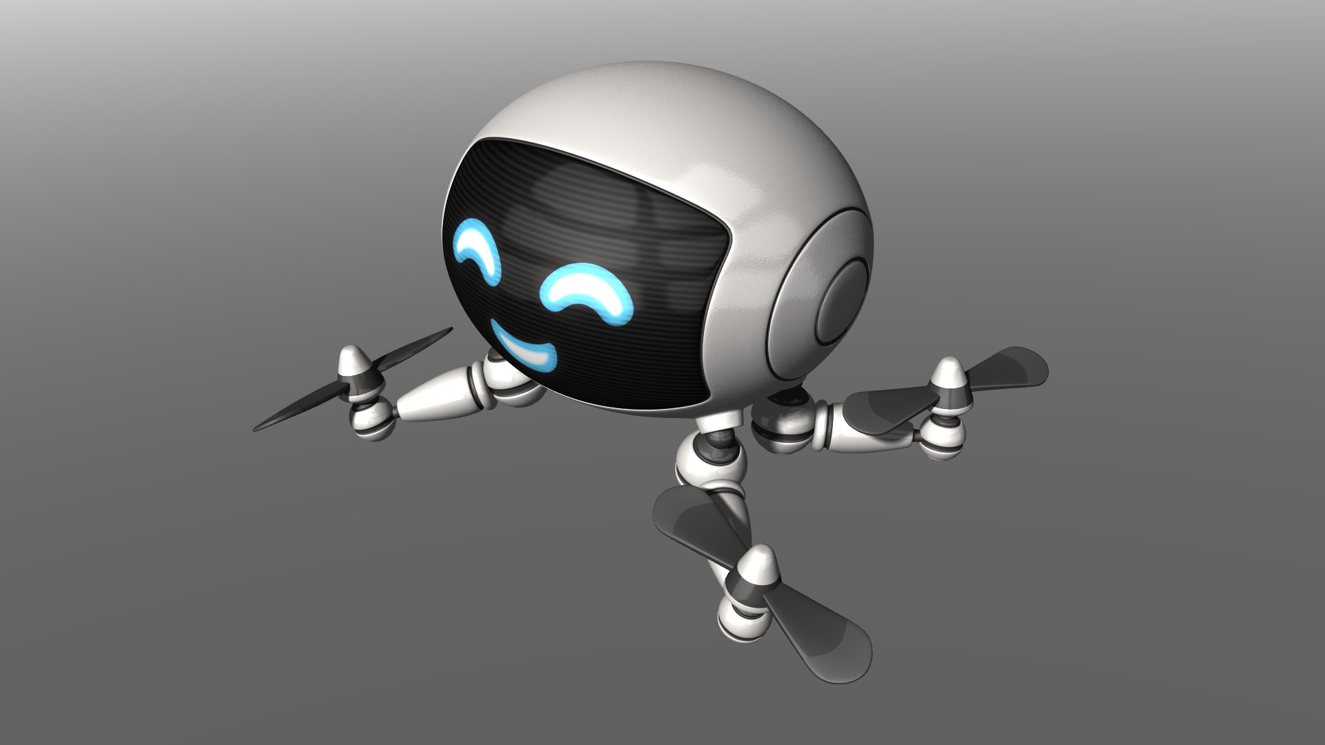3D Cute Drone Model - TurboSquid 2201591