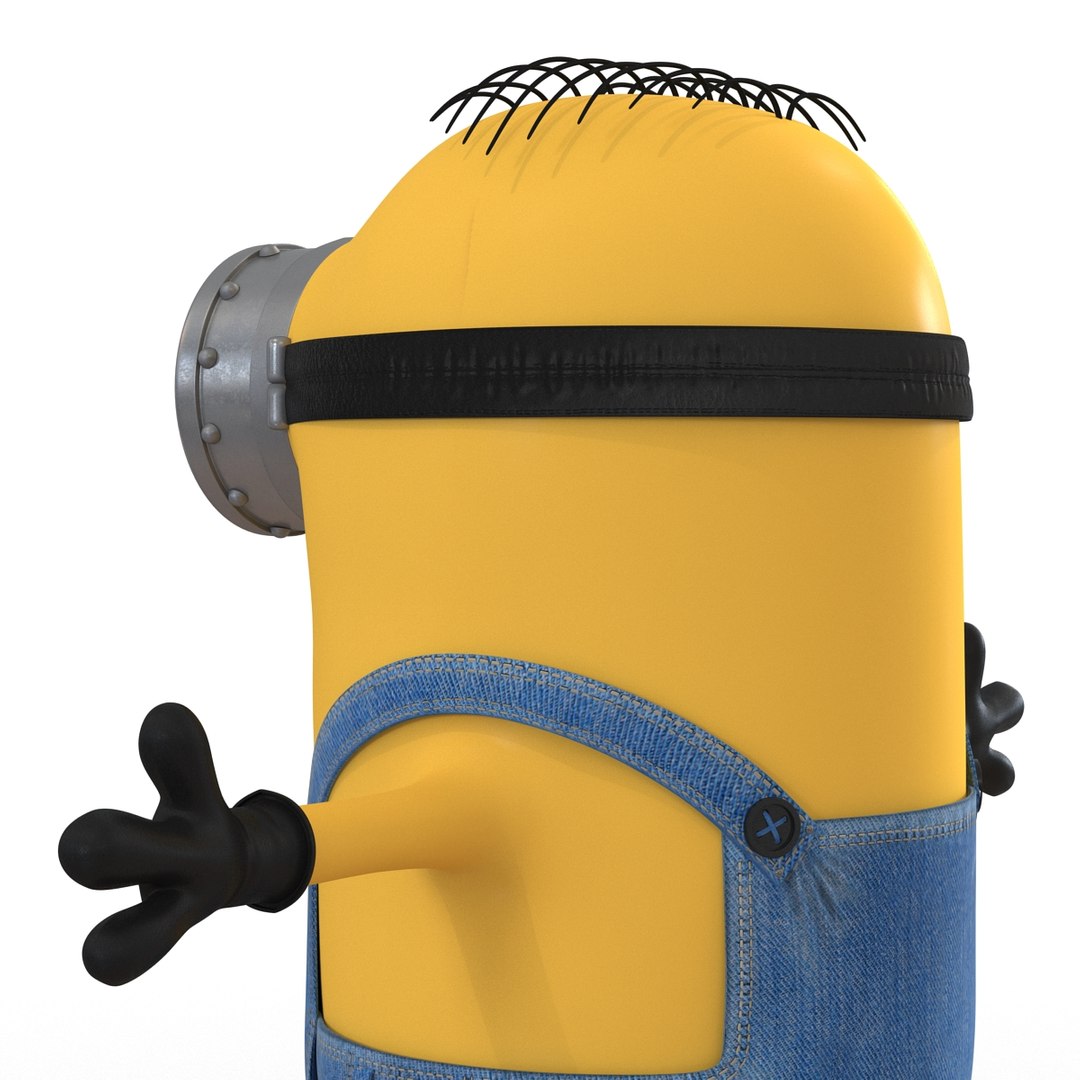 3d short eyed minion rigged model