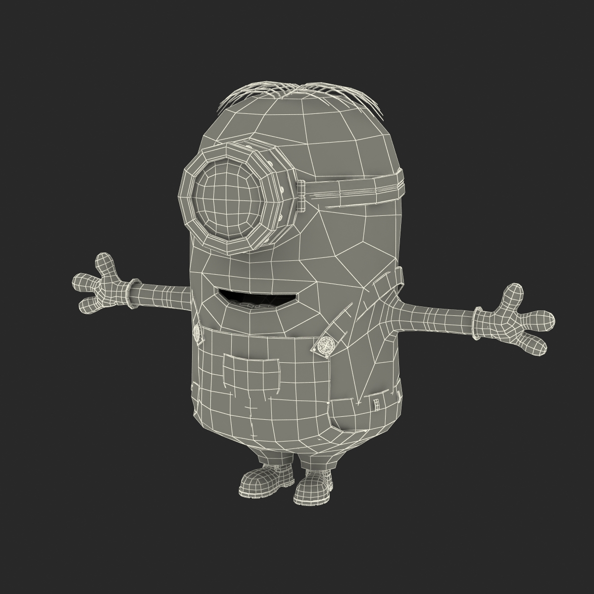 modelo 3d Short One Eyed Minion Rigged para Maya - TurboSquid 1094755