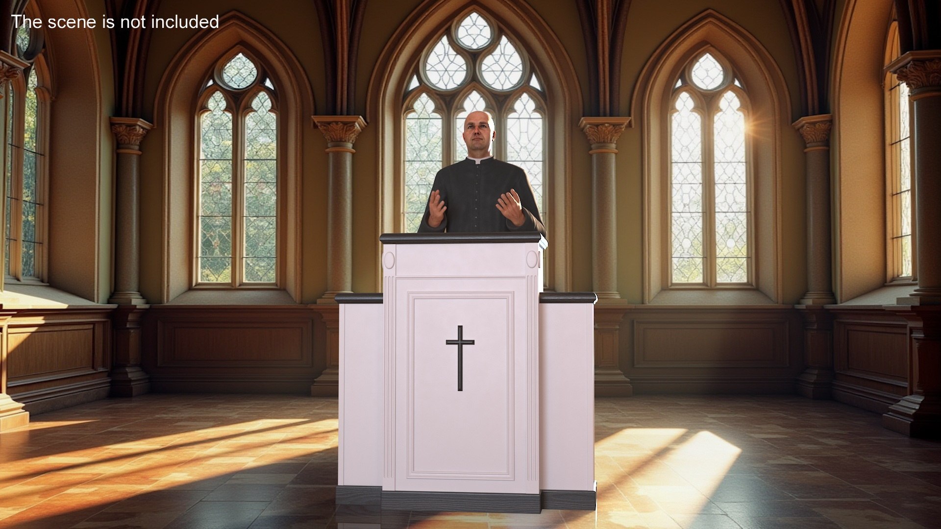 Priest Preaching In The Pulpit 3D Model - TurboSquid 2320945