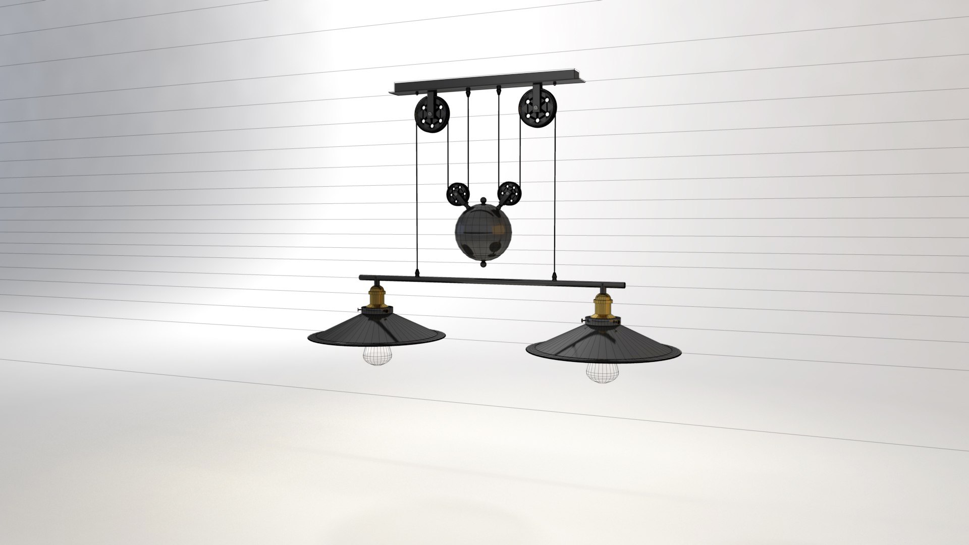 Hanging industrial light 3D model - TurboSquid 1344644