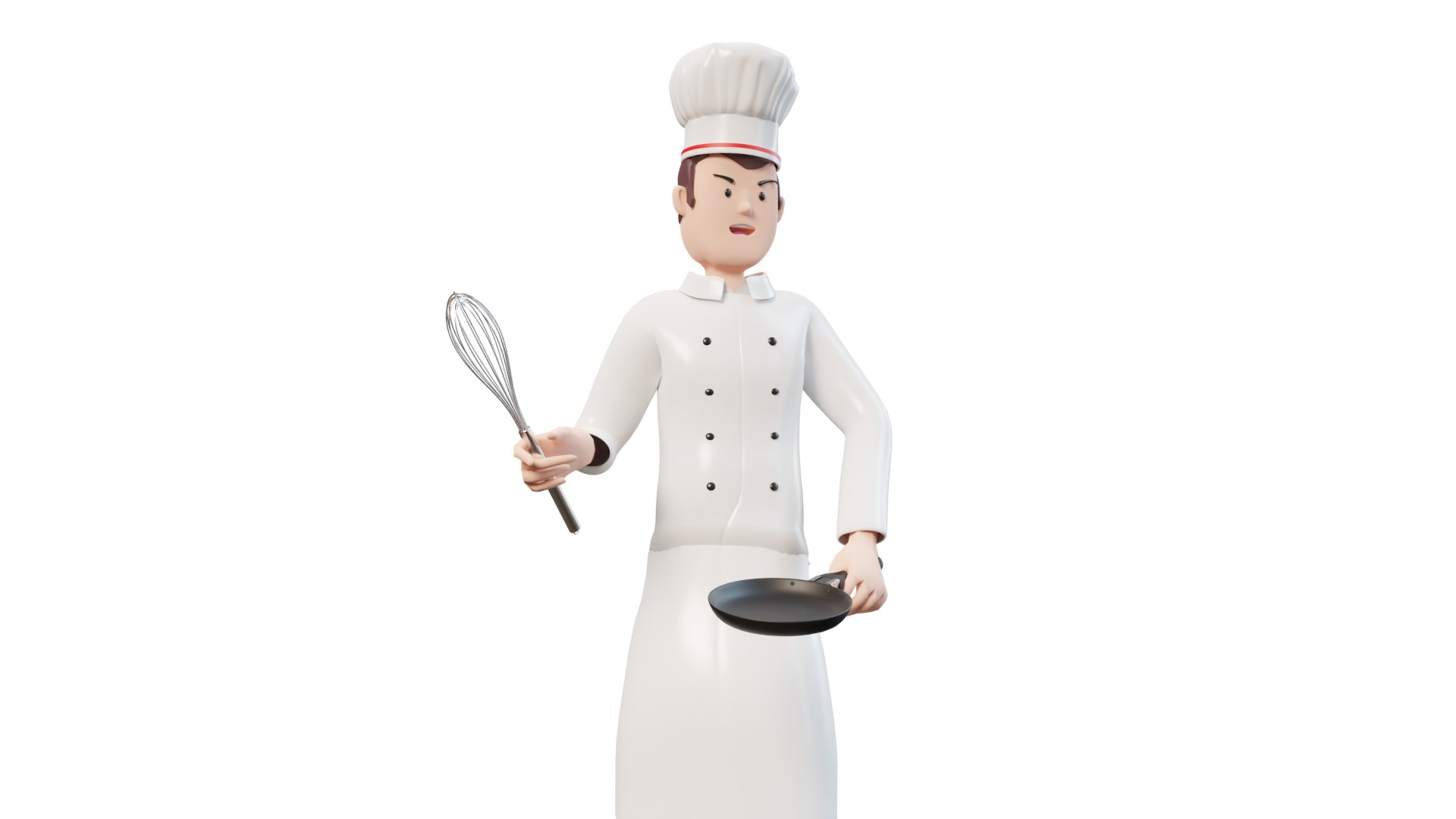 3D Model Cartoon Chef - TurboSquid 2125301