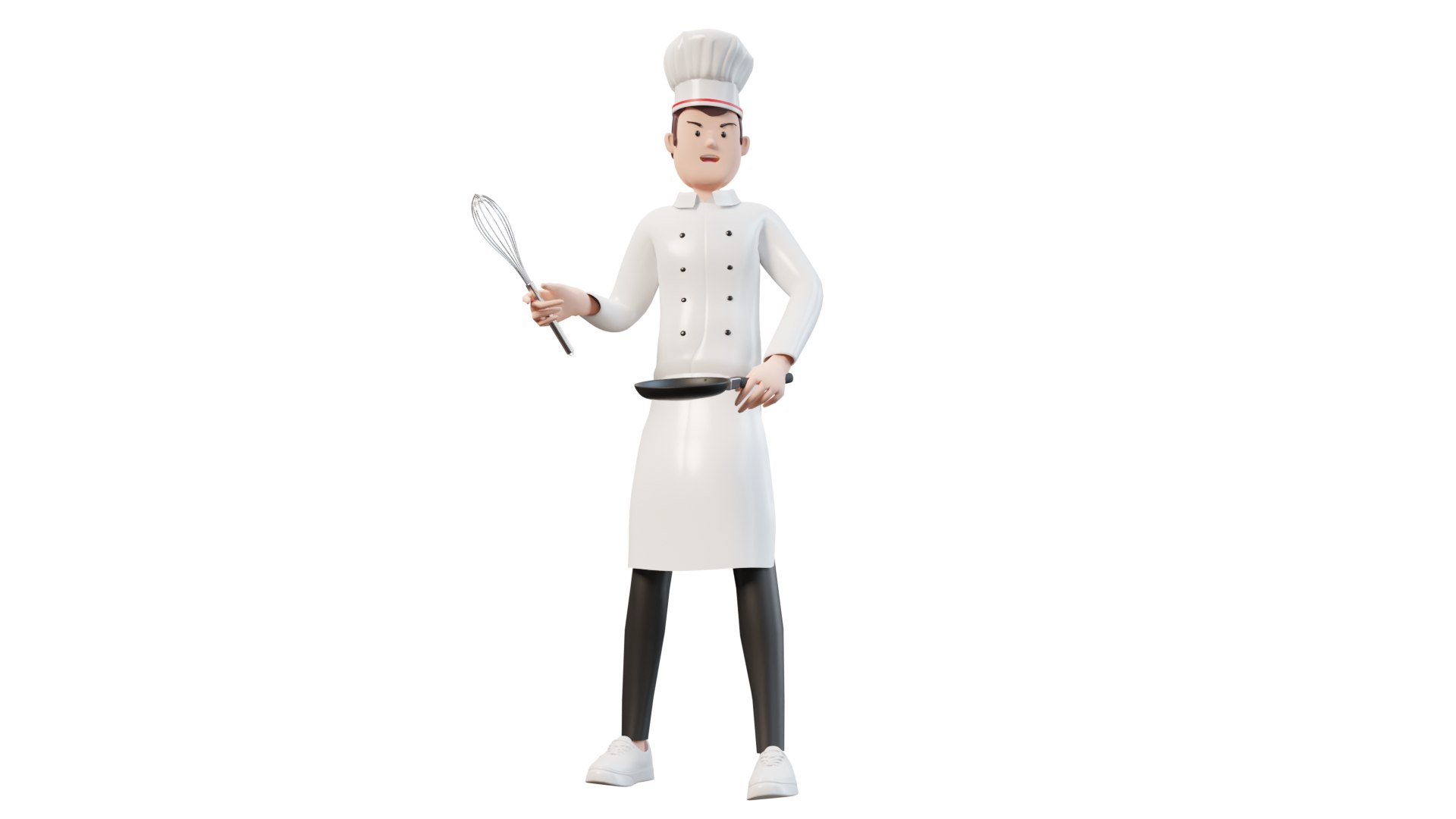 3D Model Cartoon Chef - TurboSquid 2125301