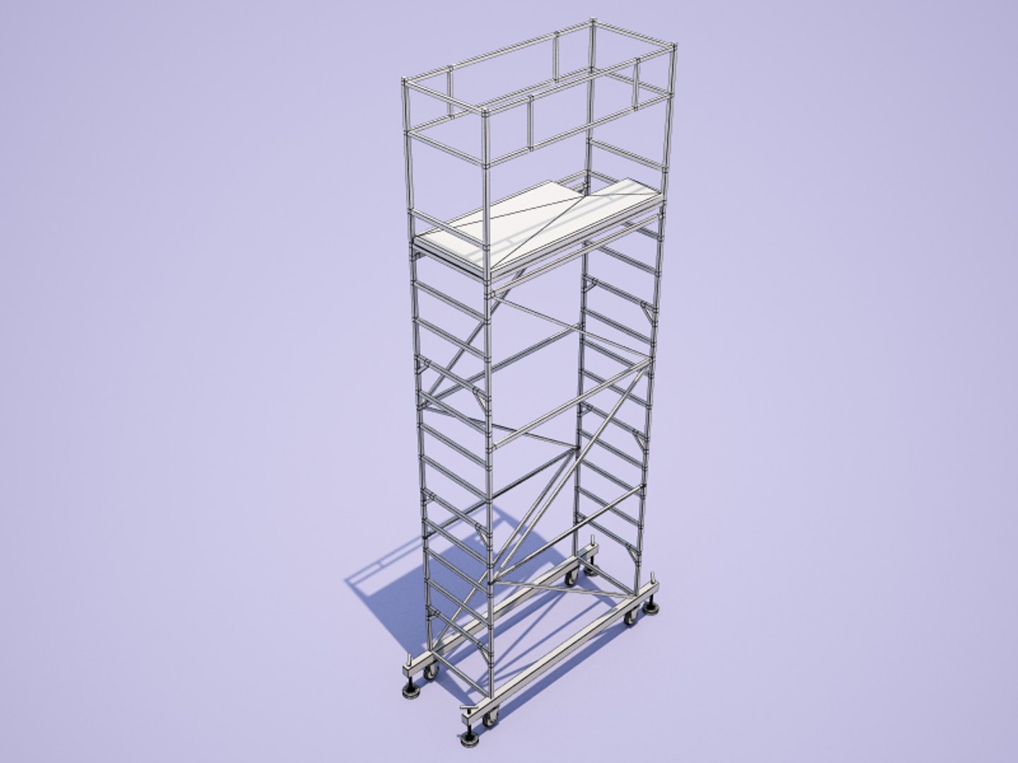 3d scaffolding 2x2m model