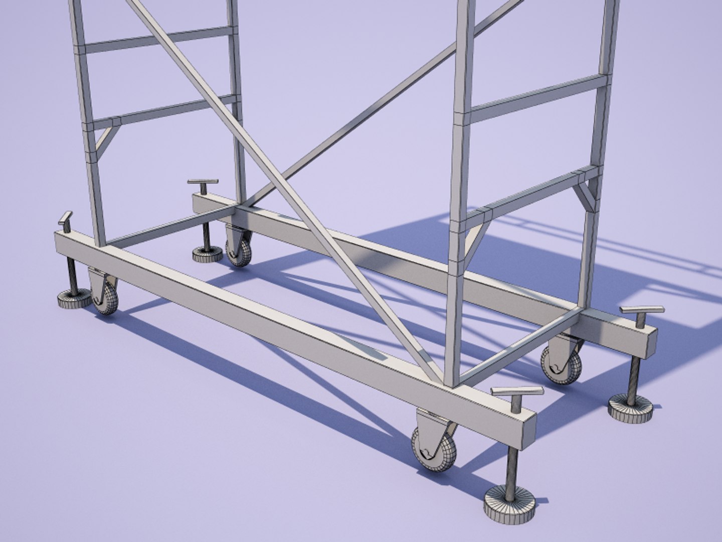 3d scaffolding 2x2m model