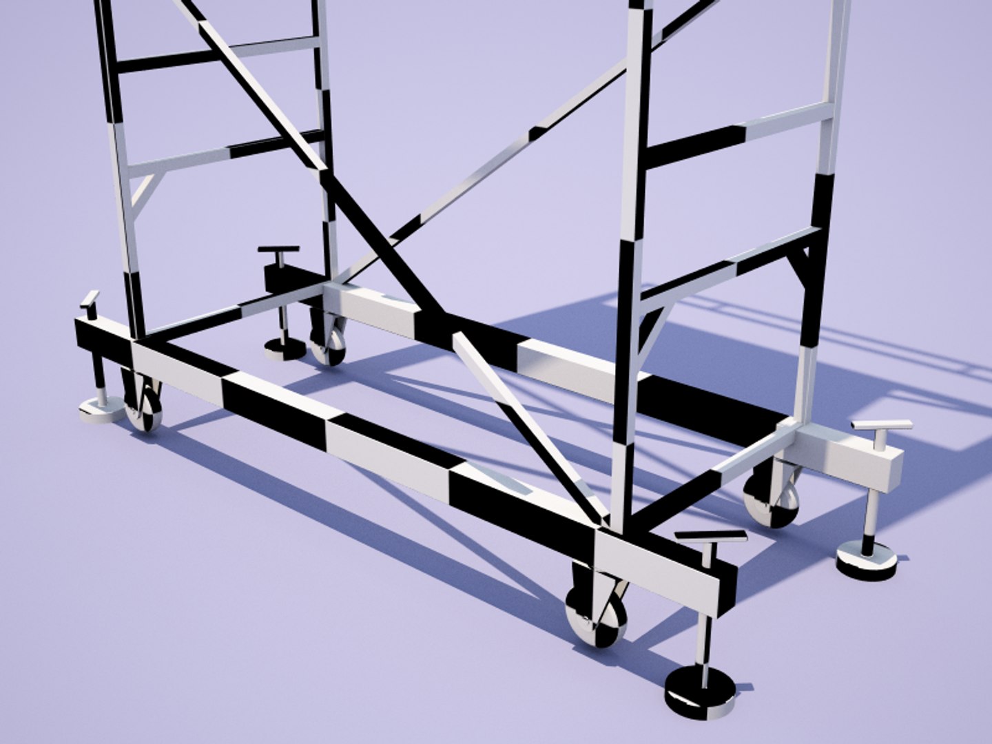 3d scaffolding 2x2m model