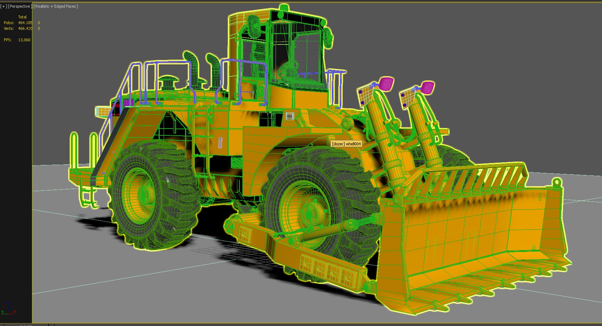 Wheel Bull Dozer 3D Model - TurboSquid 2069410