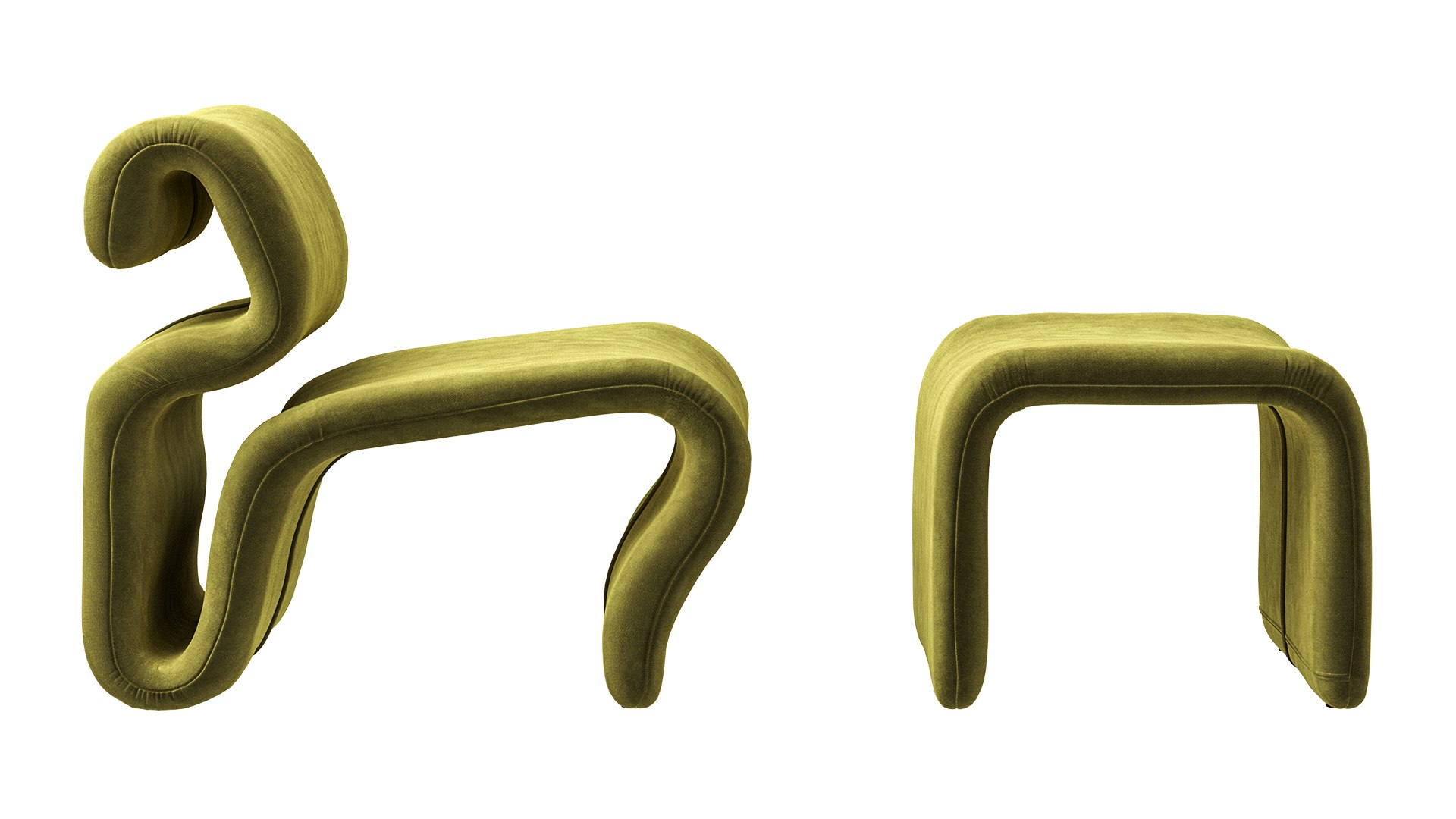 3D Artilleriet - Etcetera Fabric Easy Chair And Footstool - TurboSquid ...