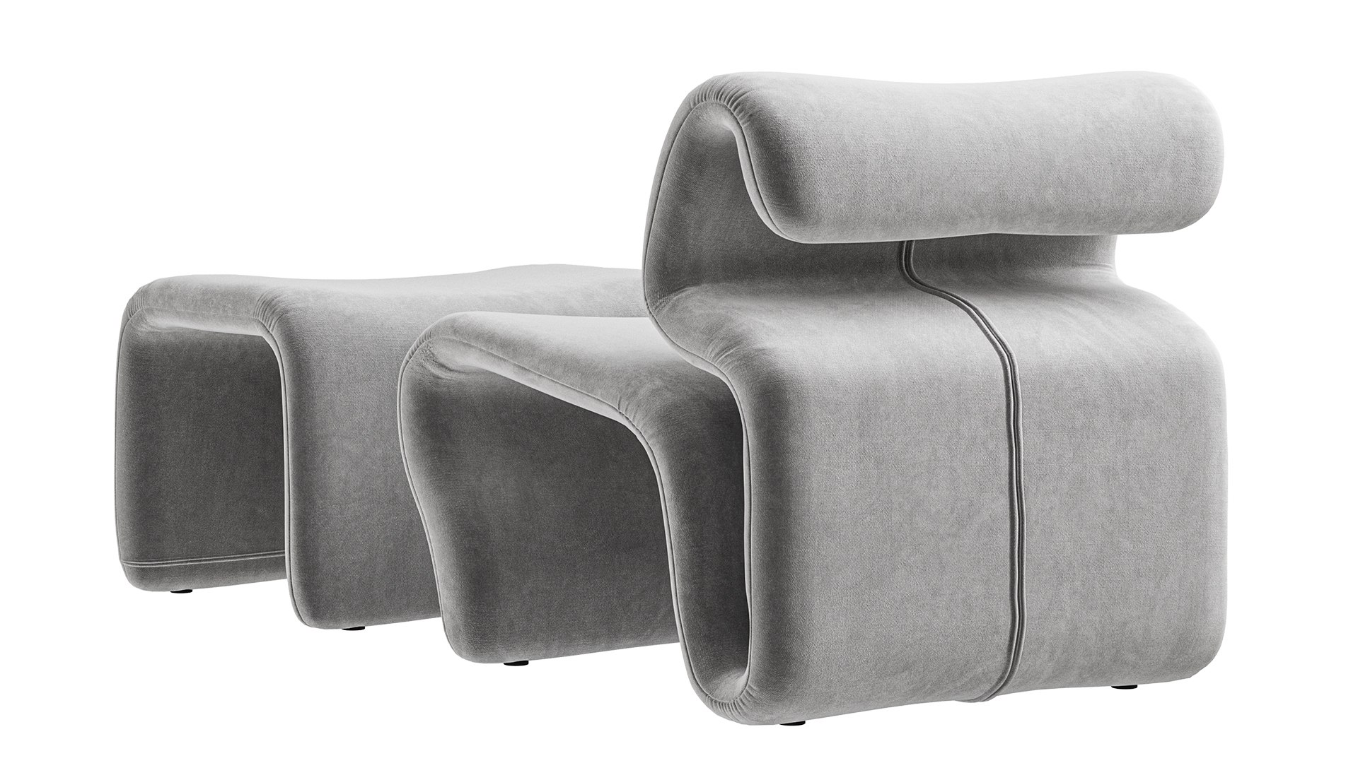 3D Artilleriet - Etcetera Fabric Easy Chair And Footstool - TurboSquid ...