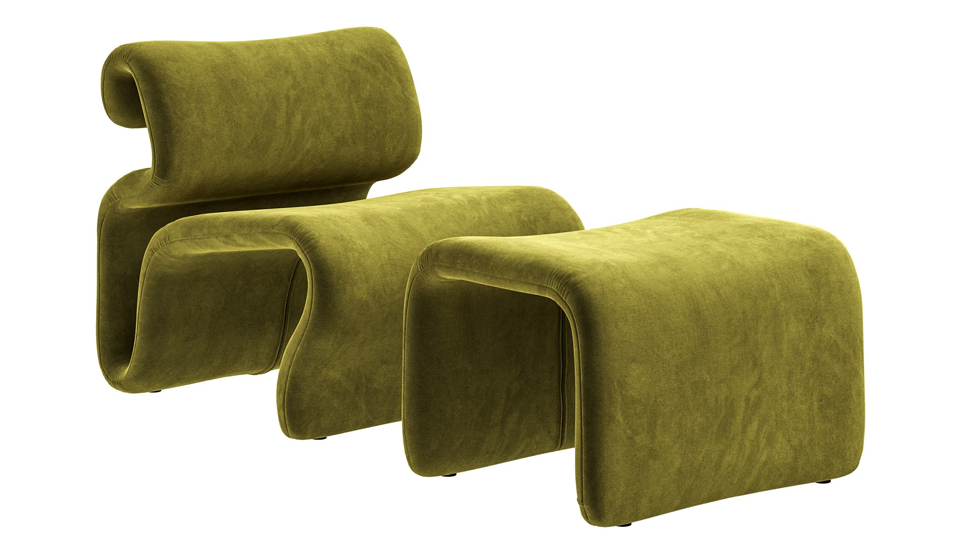 3D Artilleriet - Etcetera Fabric Easy Chair And Footstool - TurboSquid ...