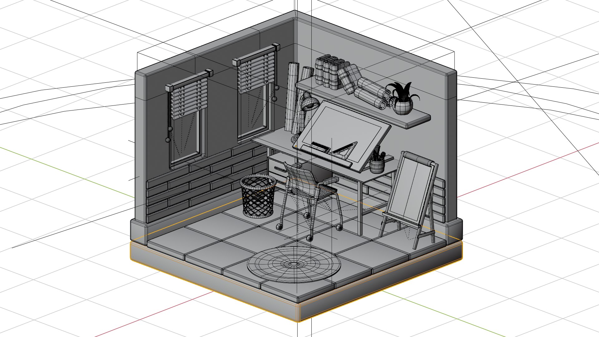 3D Workspace Room Model - TurboSquid 2299232