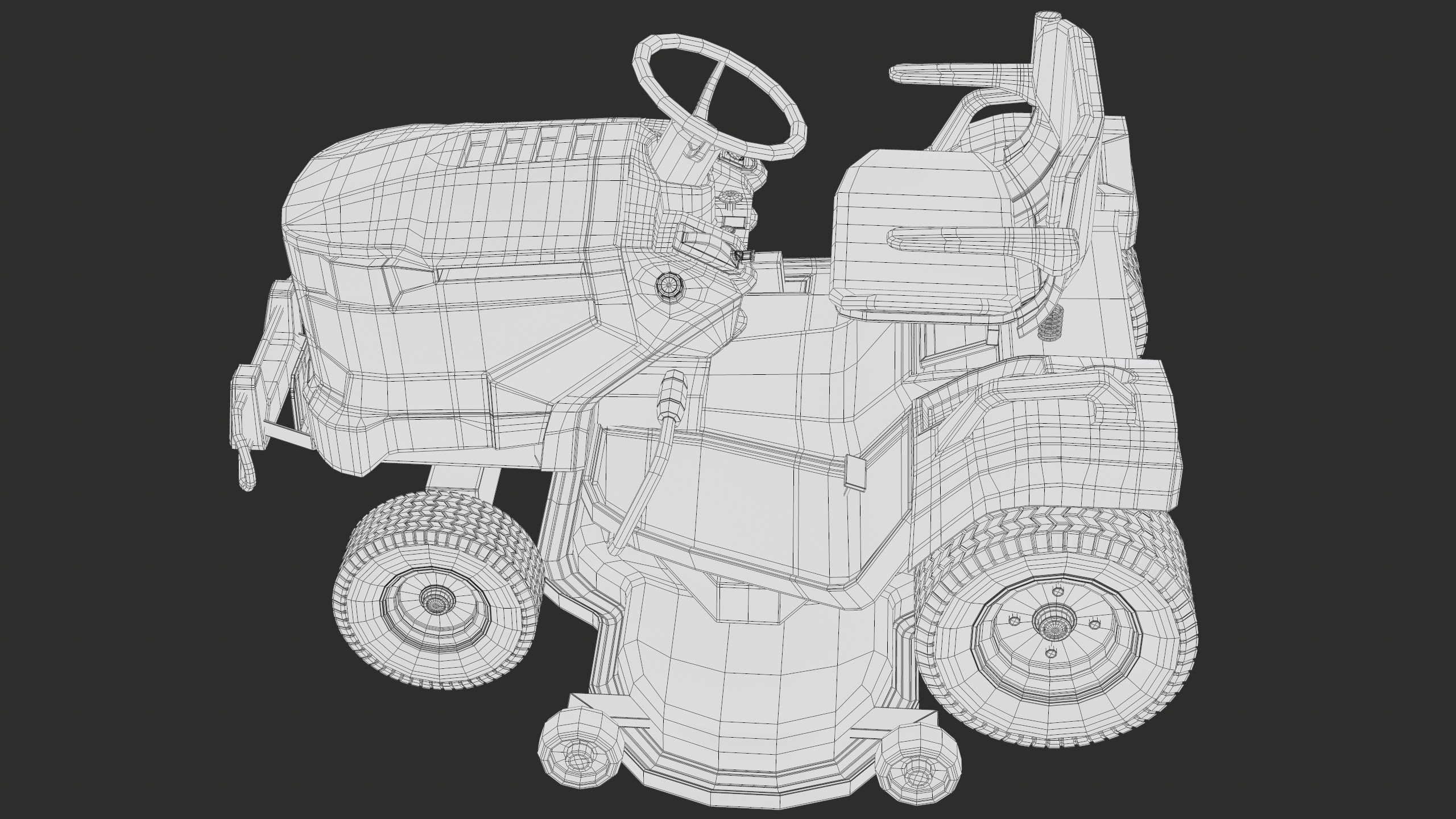 3D Riding Lawn Mower Tractor PBR model - TurboSquid 1797429