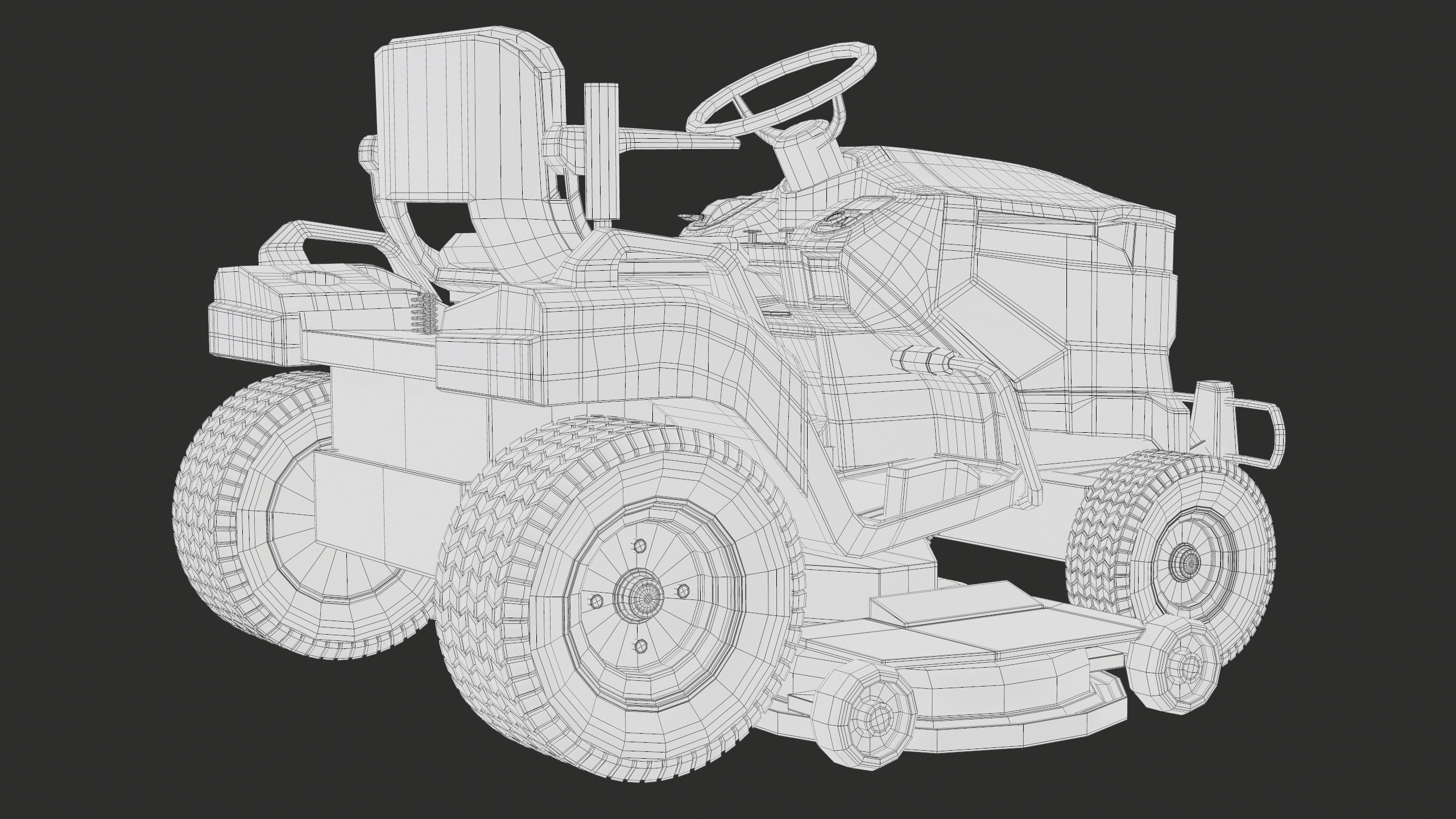 3D Riding Lawn Mower Tractor PBR model - TurboSquid 1797429