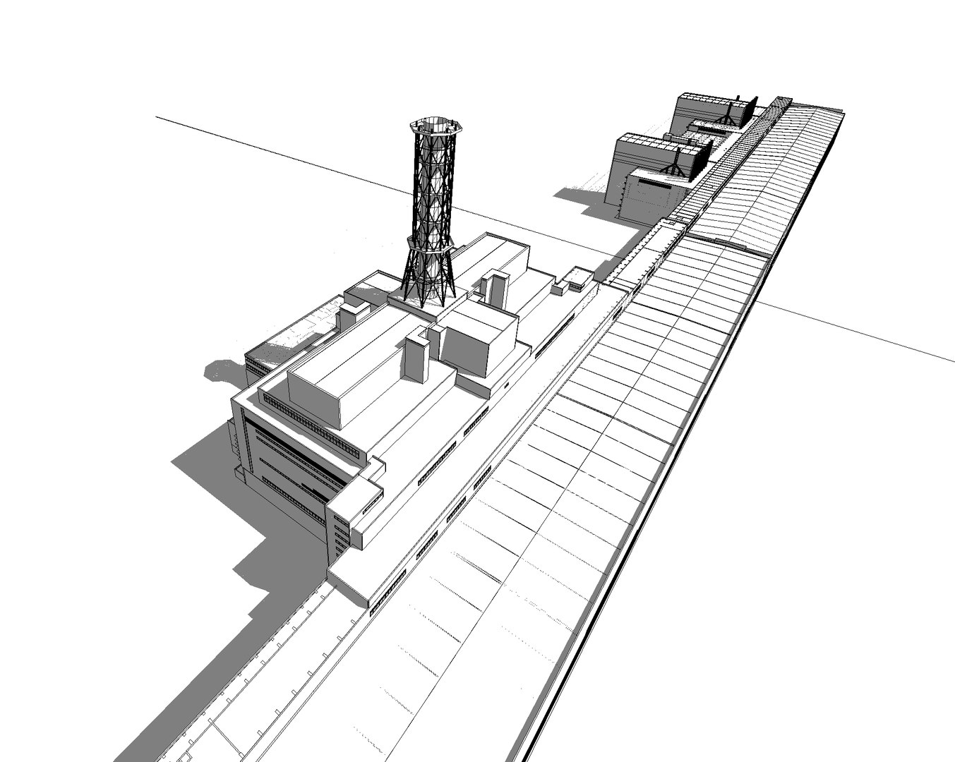 Nuclear Power Plant Chernobyl Model - TurboSquid 1979765