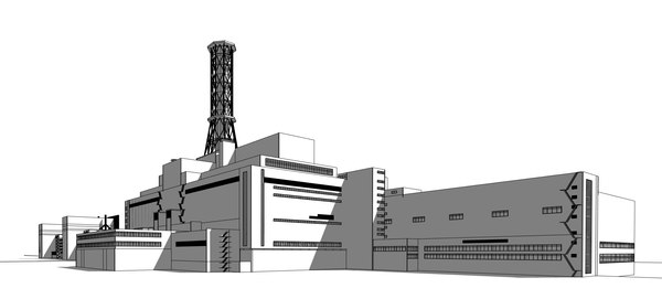 modelo 3d Nuclear power Plant Chernobyl - TurboSquid 1979765
