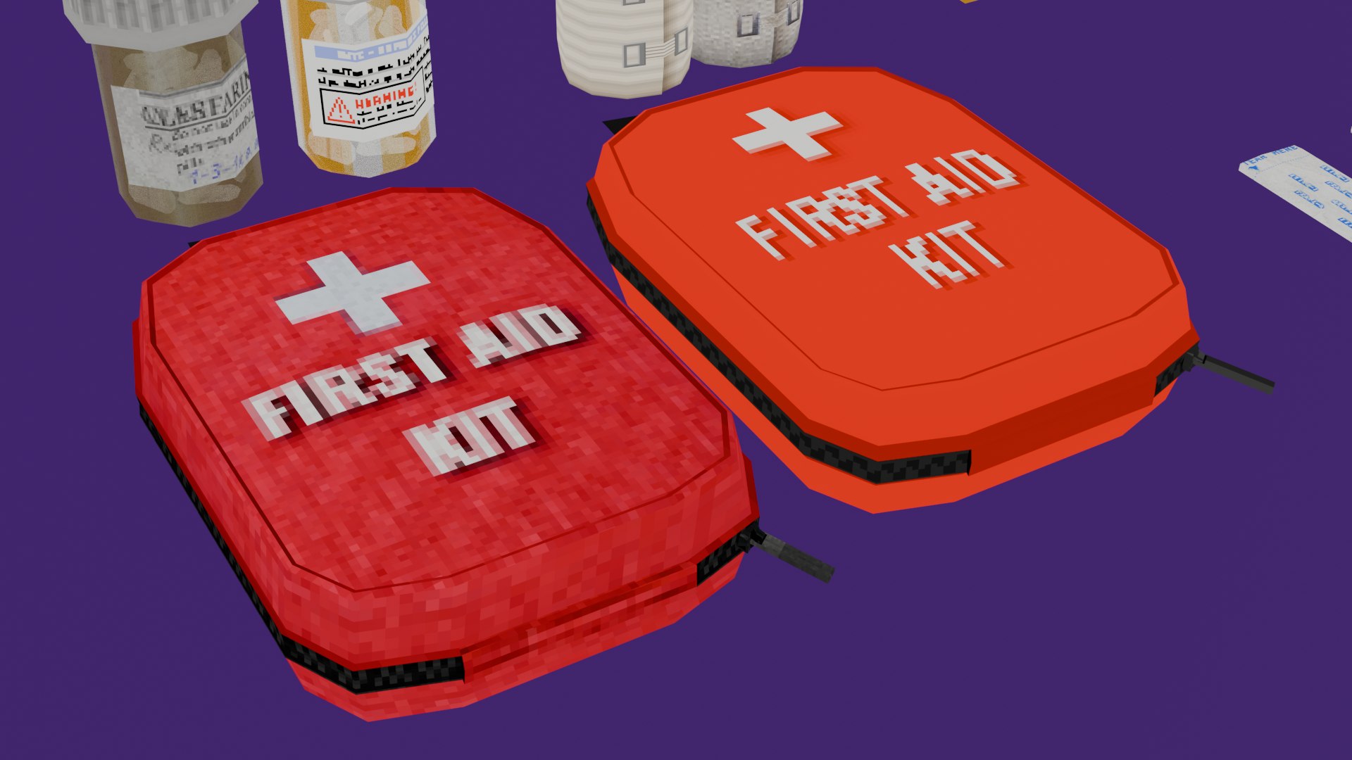 Retro PSX Pixel Medical Pack 3D - TurboSquid 2154340