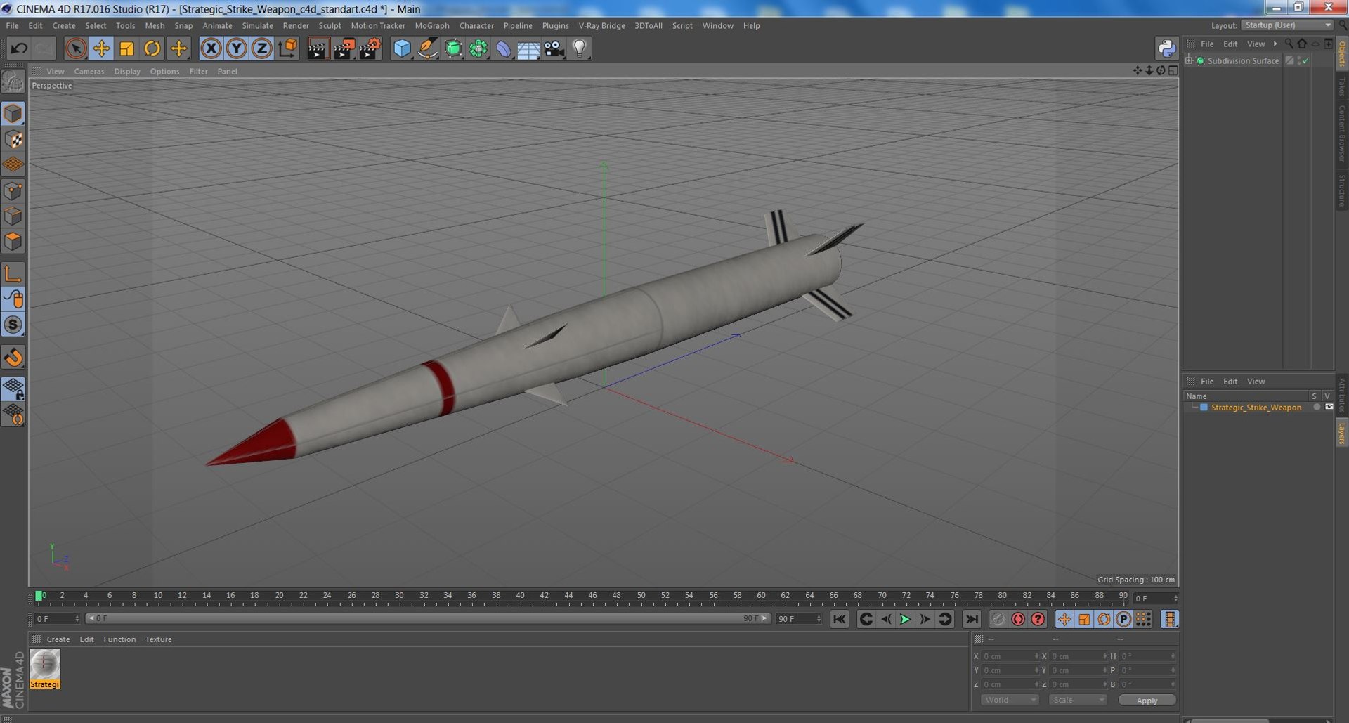 3D Model Strategic Strike Weapon - TurboSquid 2218476
