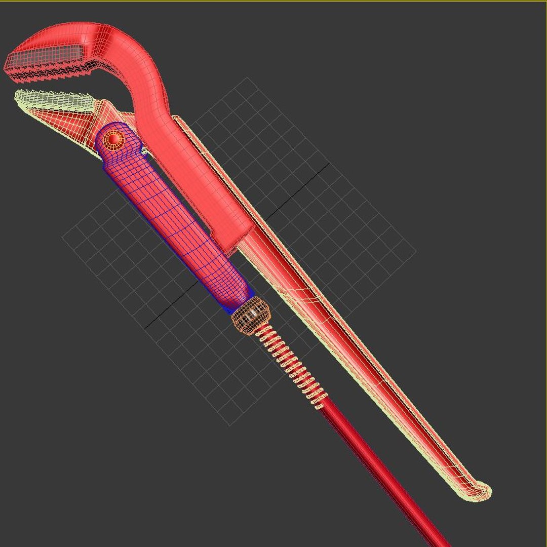 pipe wrench 3d max