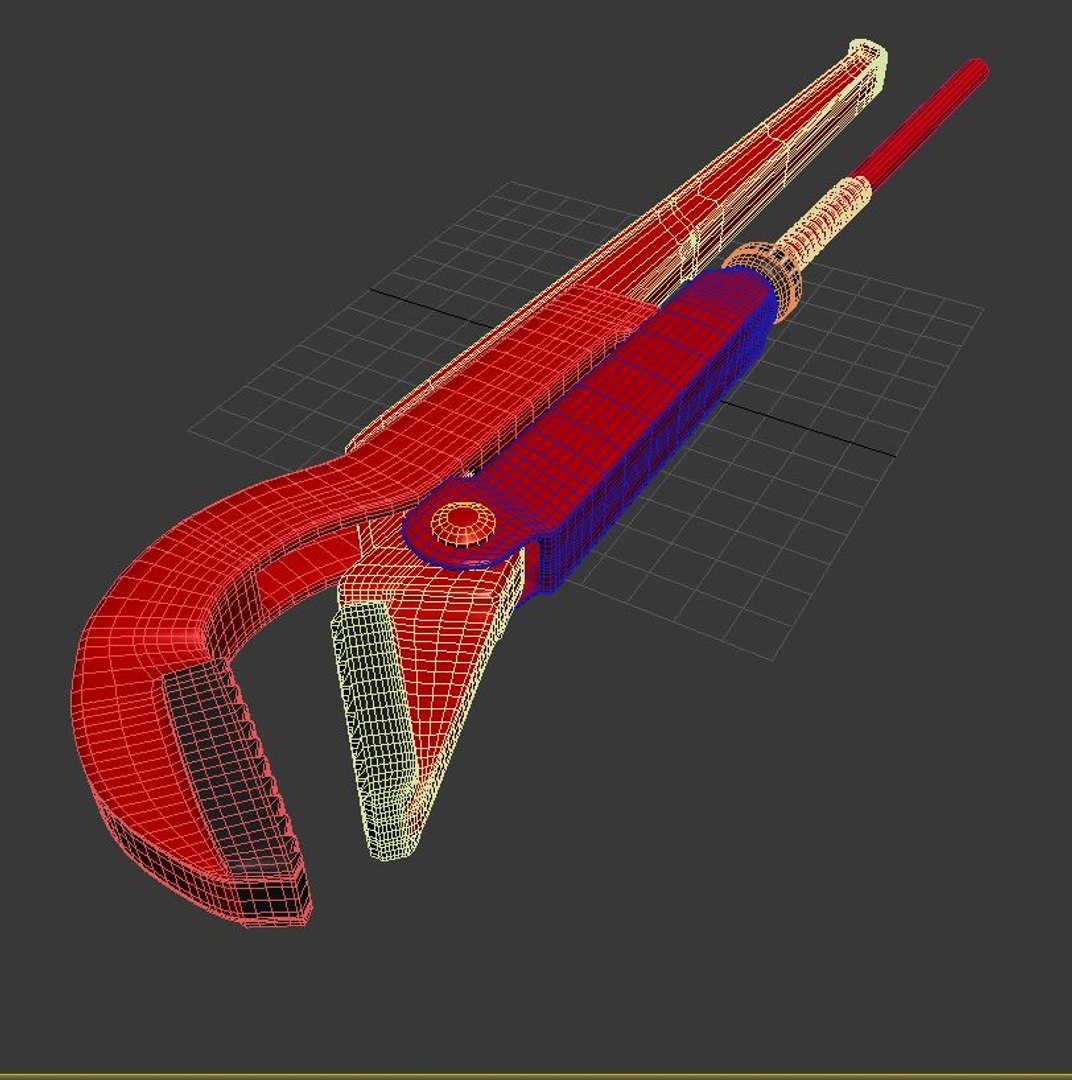 pipe wrench 3d max