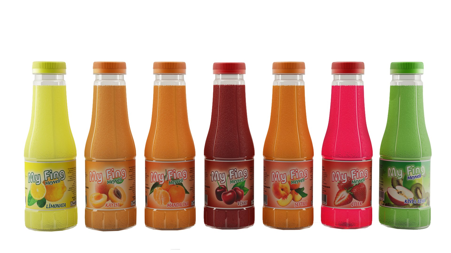 3d Model Juice Bottle Beverage